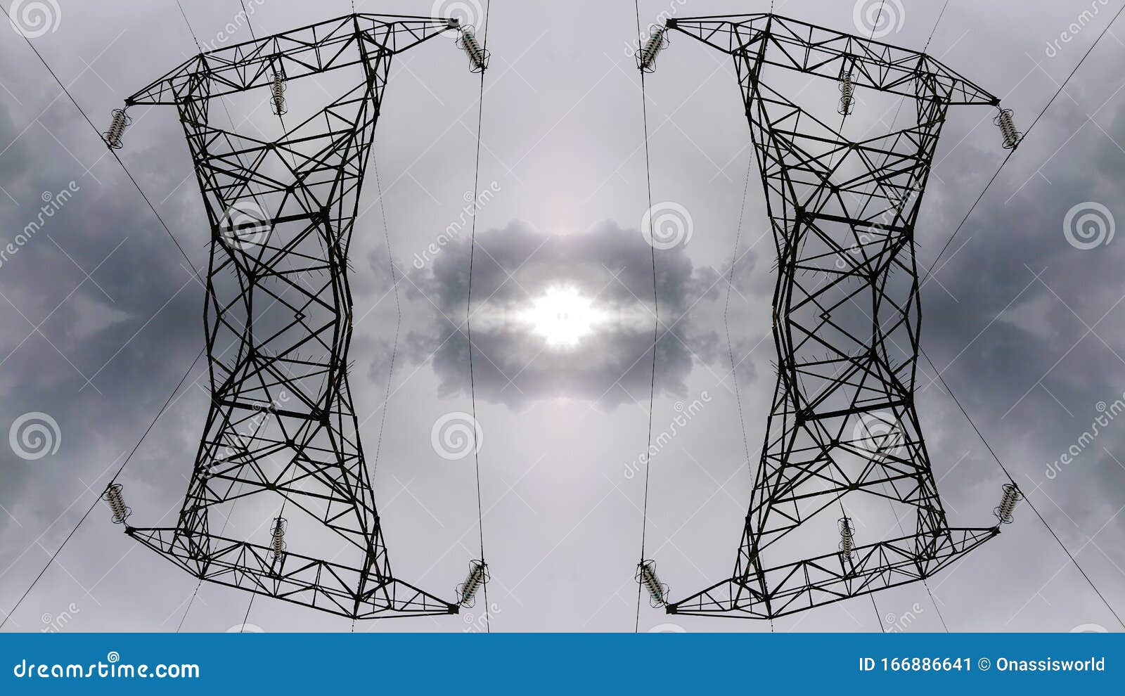 Electricity Pylon Abstract Grey Art Stock Image - Image of grey ...