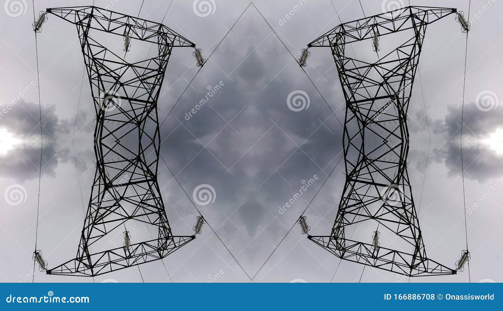Electricity Pylon Abstract Grey Art Stock Photo - Image of electricity ...