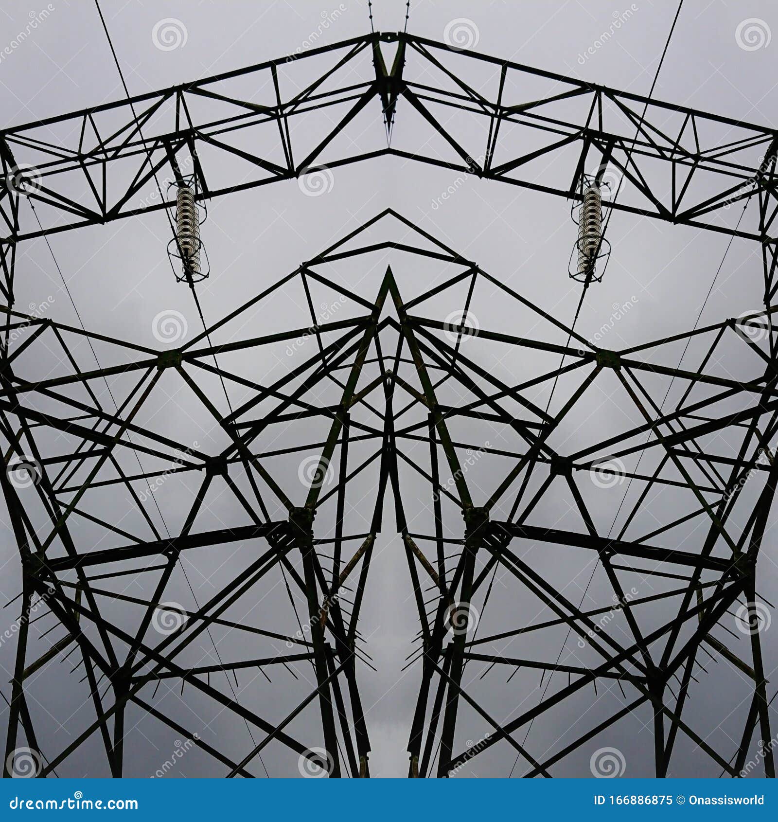 Electricity Pylon Abstract Grey Art Stock Image - Image of abstract ...