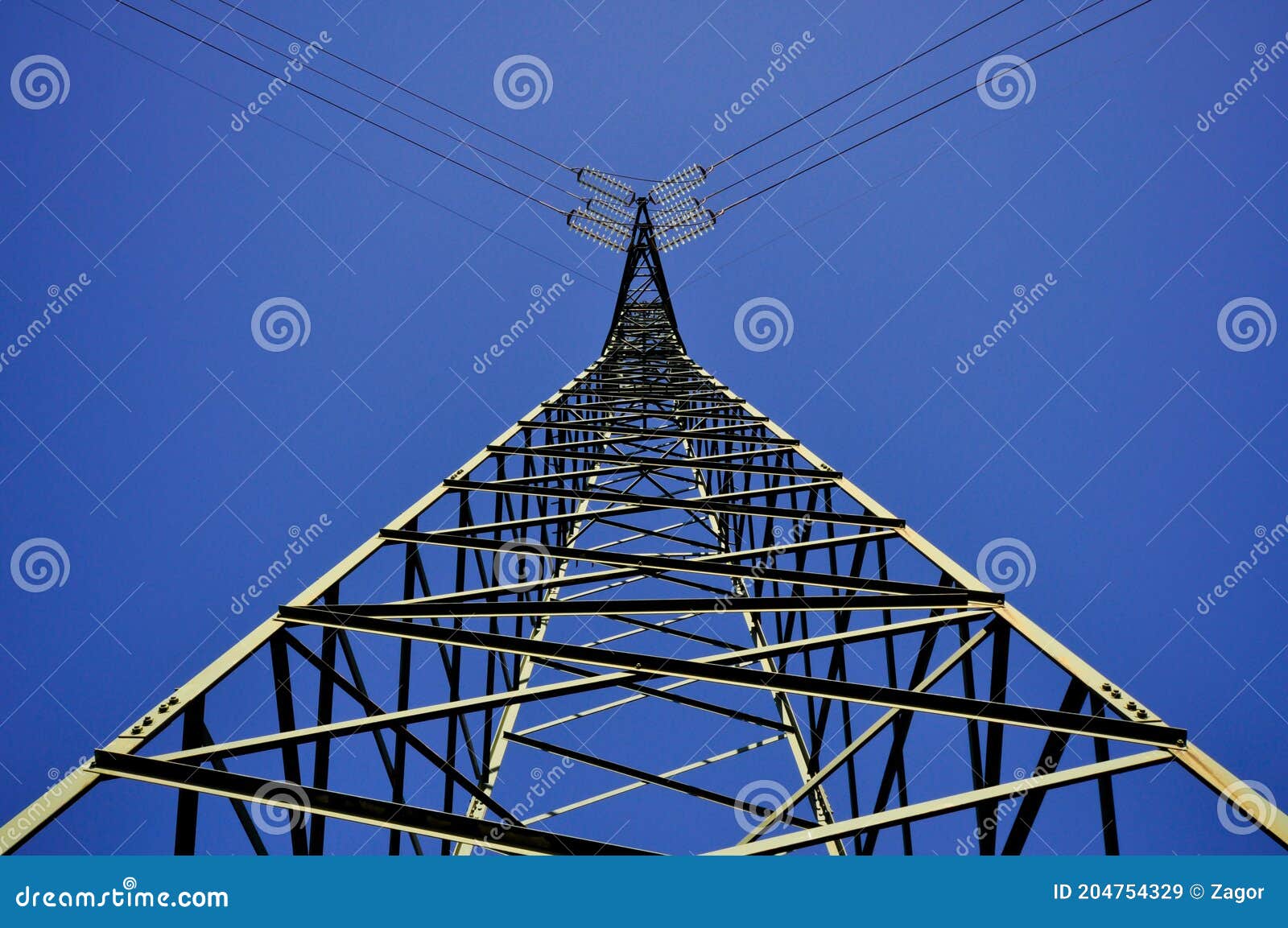 Structure of an Electricity Pylon Stock Image - Image of tecnology ...