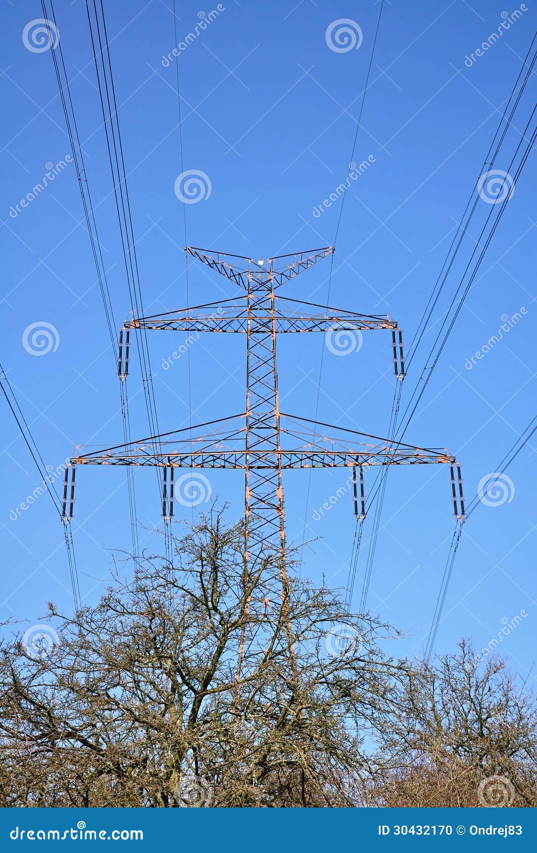 Electricity pylon stock photo. Image of generator, landscape - 30432170