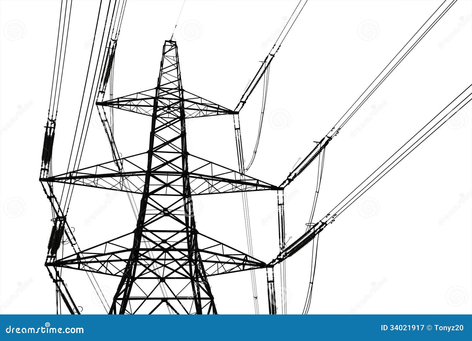 Electricity pylon stock image. Image of pollution, industry - 34021917