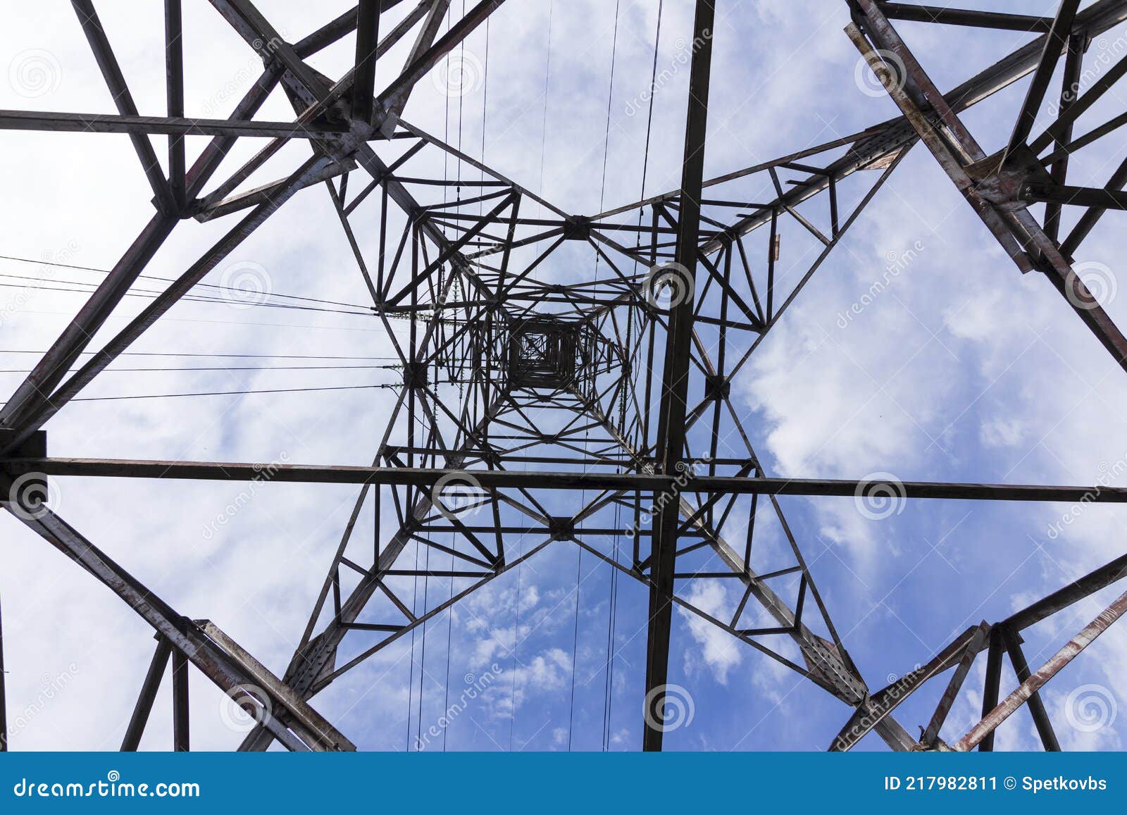 Electricity Pylon National Grid Power Line Stock Image - Image of ...