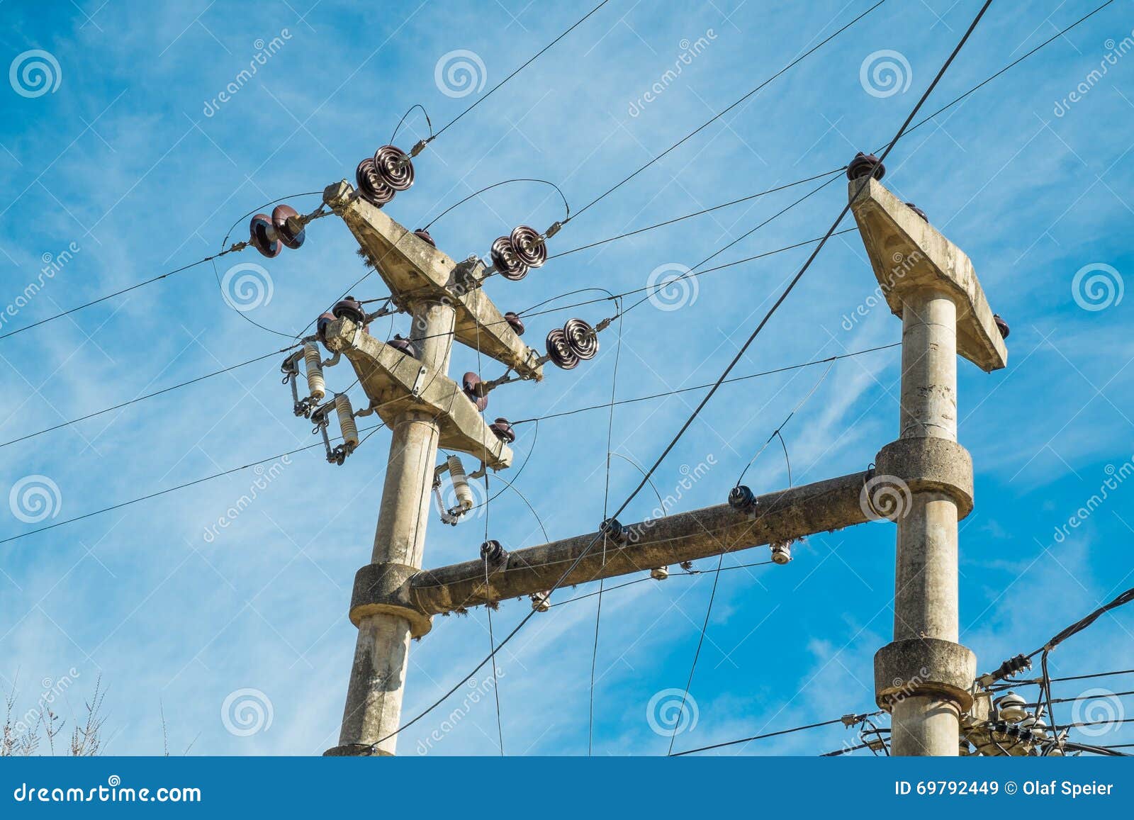 Electricity pylon stock image. Image of viewpoint, wires - 69792449