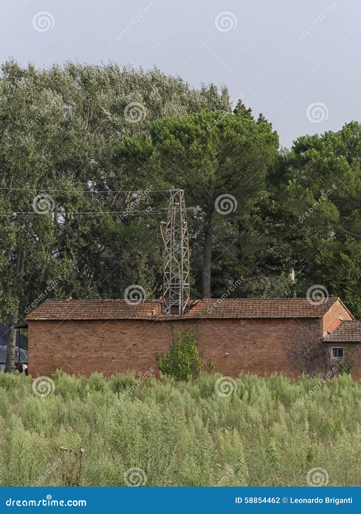Electricity Pylon Out from the Roof Stock Photo - Image of pylon ...