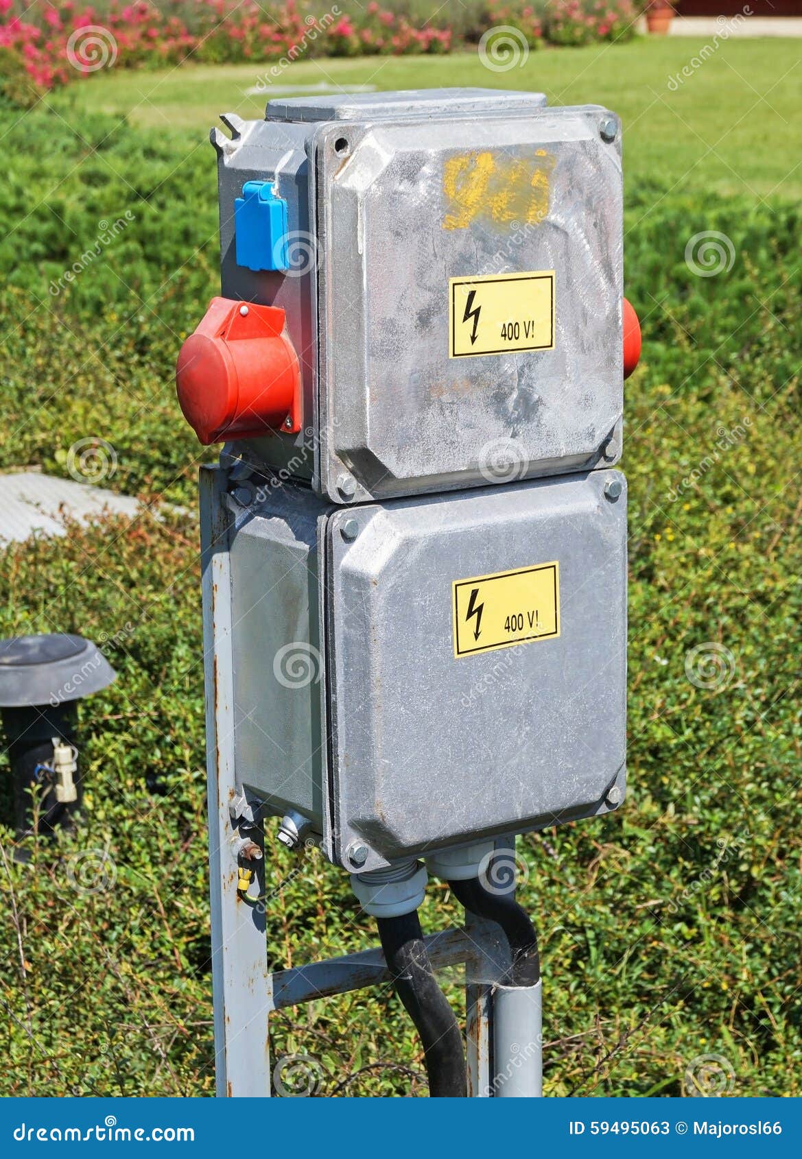 Electricity Pylon in the Park Stock Image - Image of voltage, pylon ...