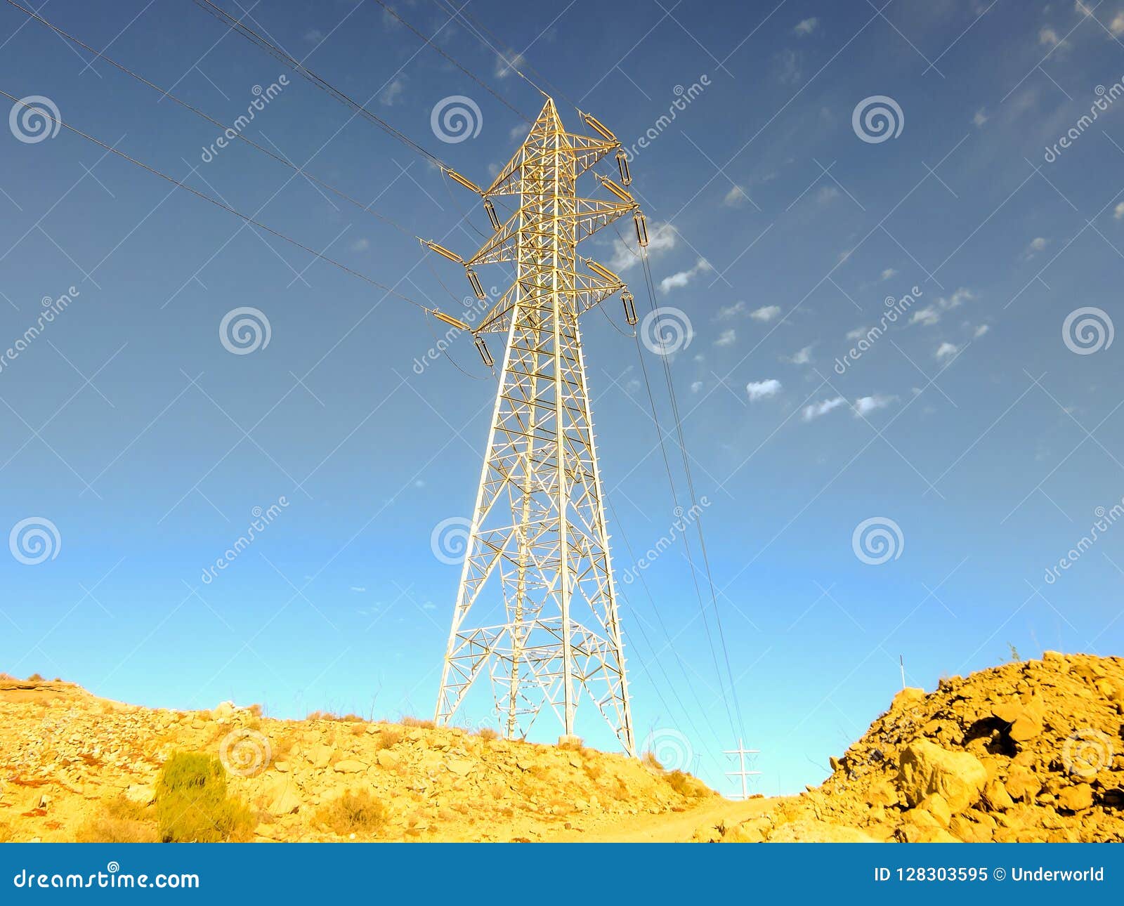 Electricity Pylon Pole stock image. Image of pole, pylon - 128303595