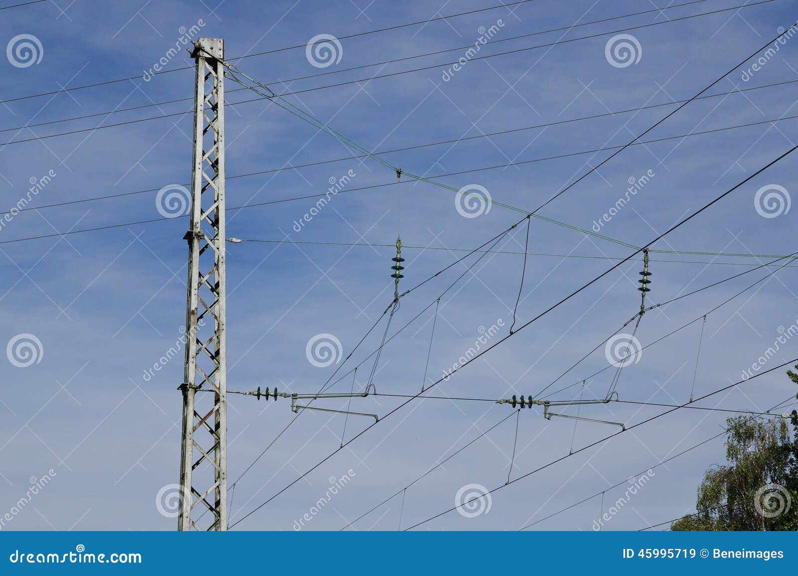 Electricity Pylon for Railways Stock Image - Image of bundesbahn ...