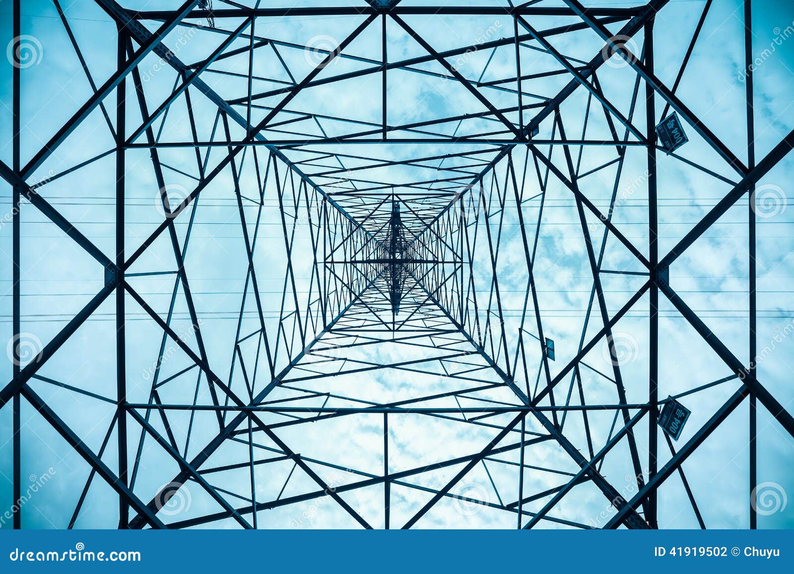 Electricity Pylon Structure Closeup Stock Photo - Image of utility ...