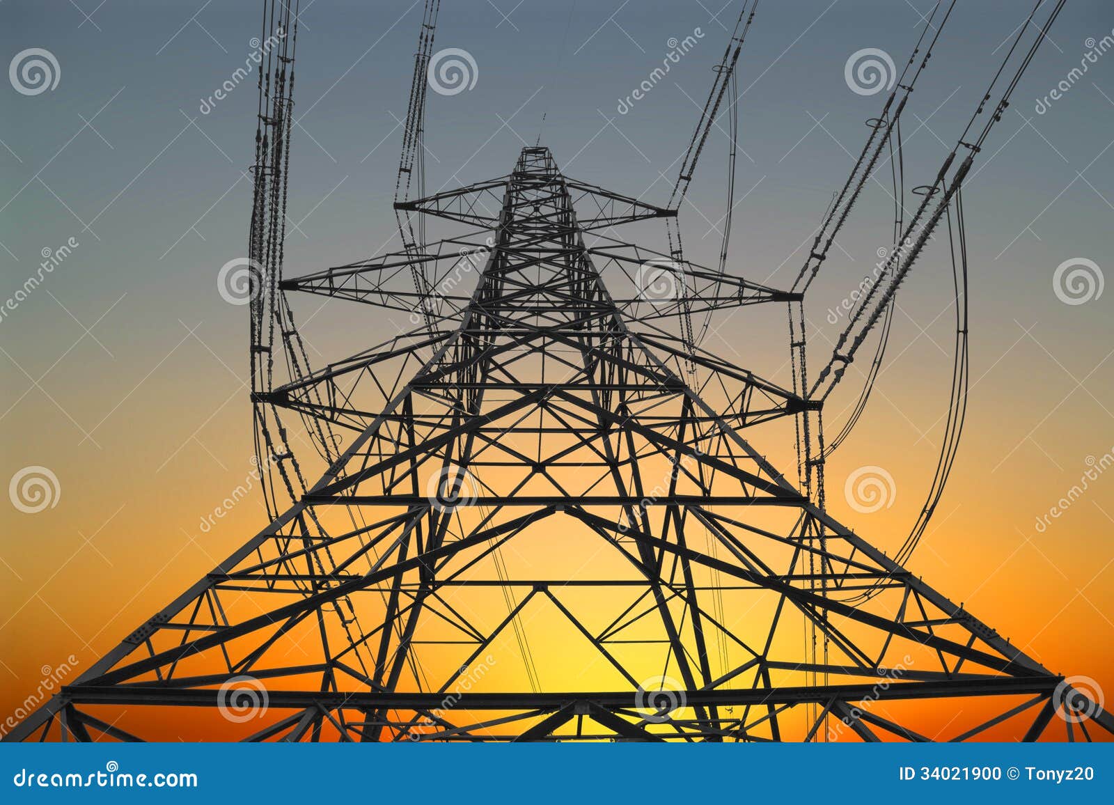 Electricity pylon stock photo. Image of electricity, energetic - 34021900