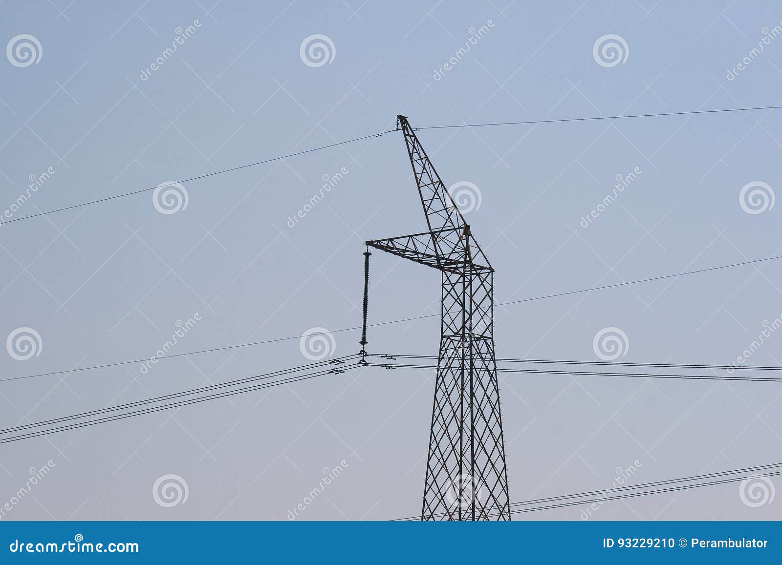 ELECTRICITY PYLON stock photo. Image of cabling, light - 93229210