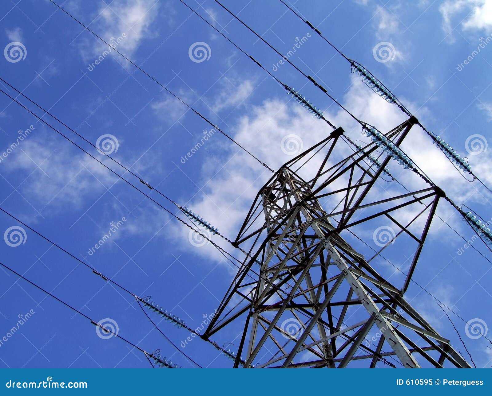 Electricity Pylon / Tower stock image. Image of wire, white - 610595