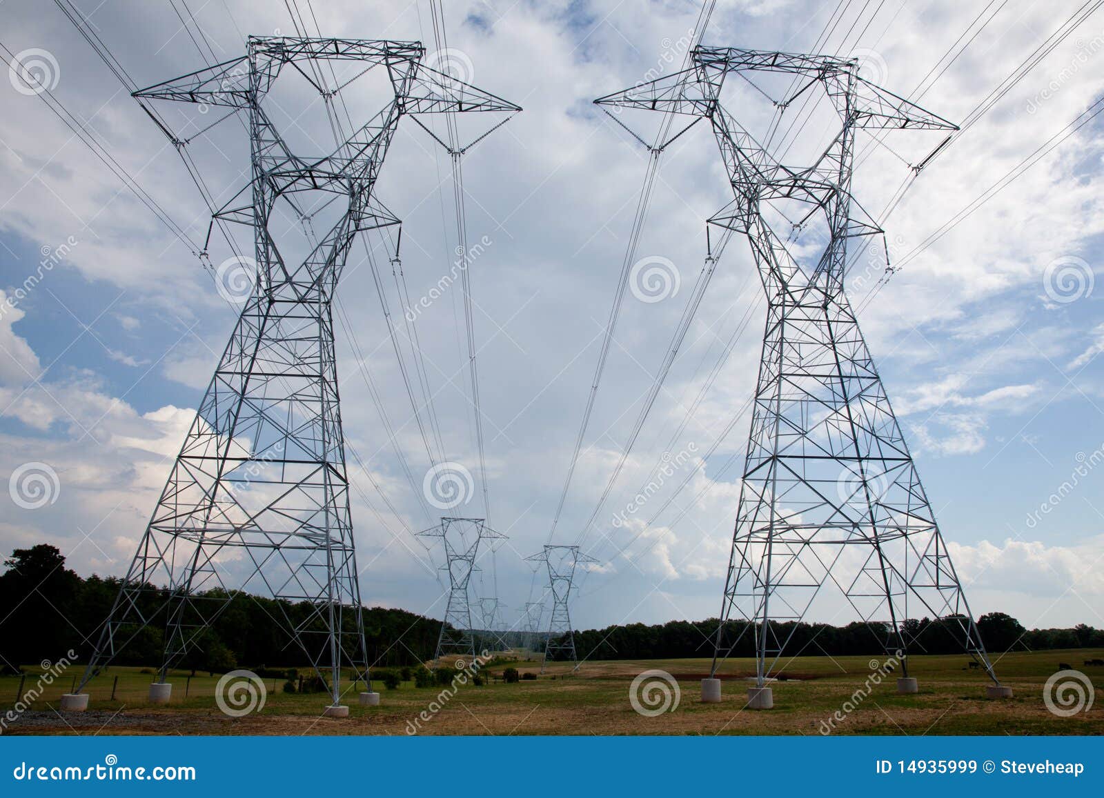 Electricity Pylons stock image. Image of lines, energy - 14935999