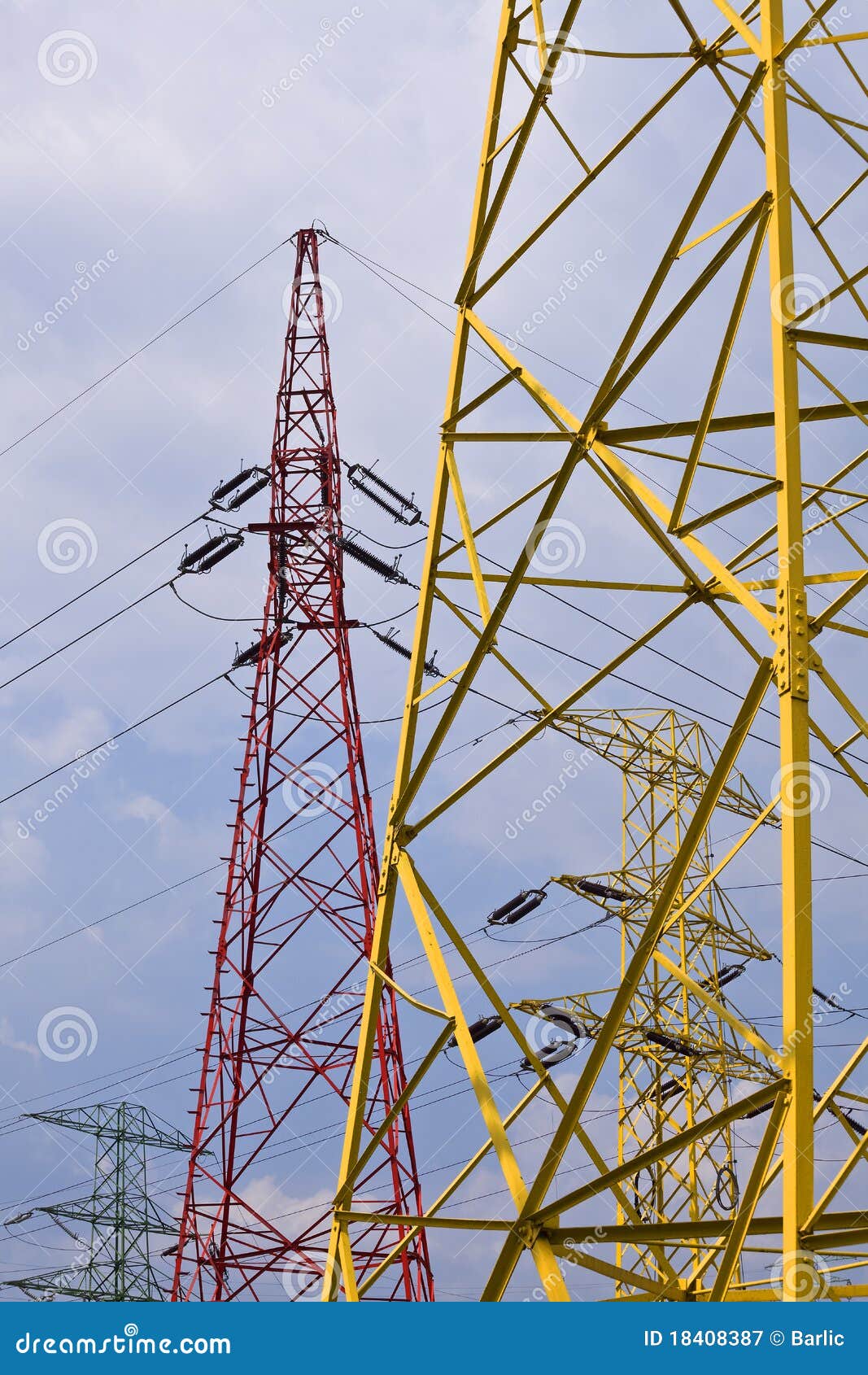 Electricity pylons stock image. Image of pylons, structure - 18408387