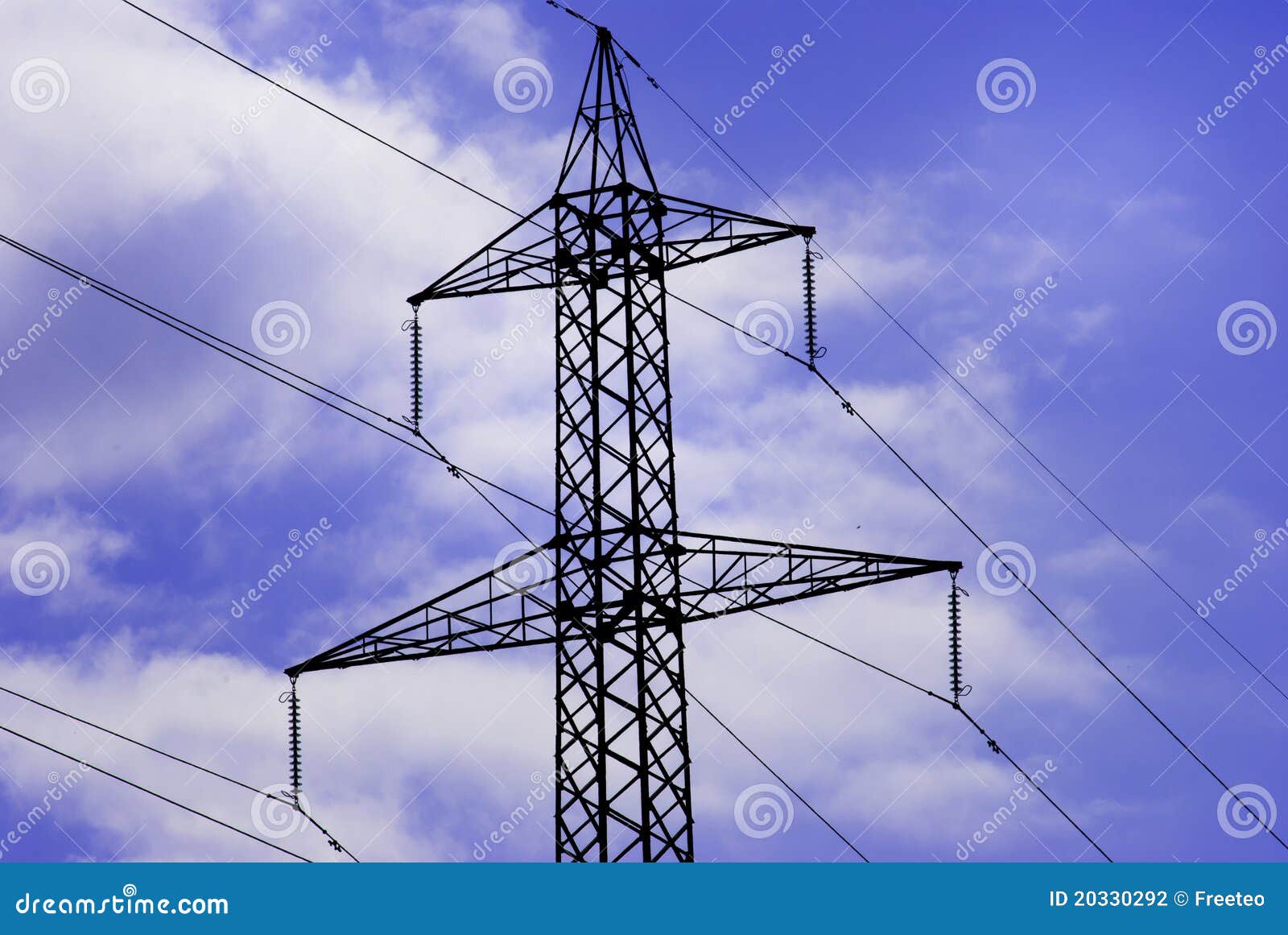 Electricity pylons stock photo. Image of equipment, tower - 20330292