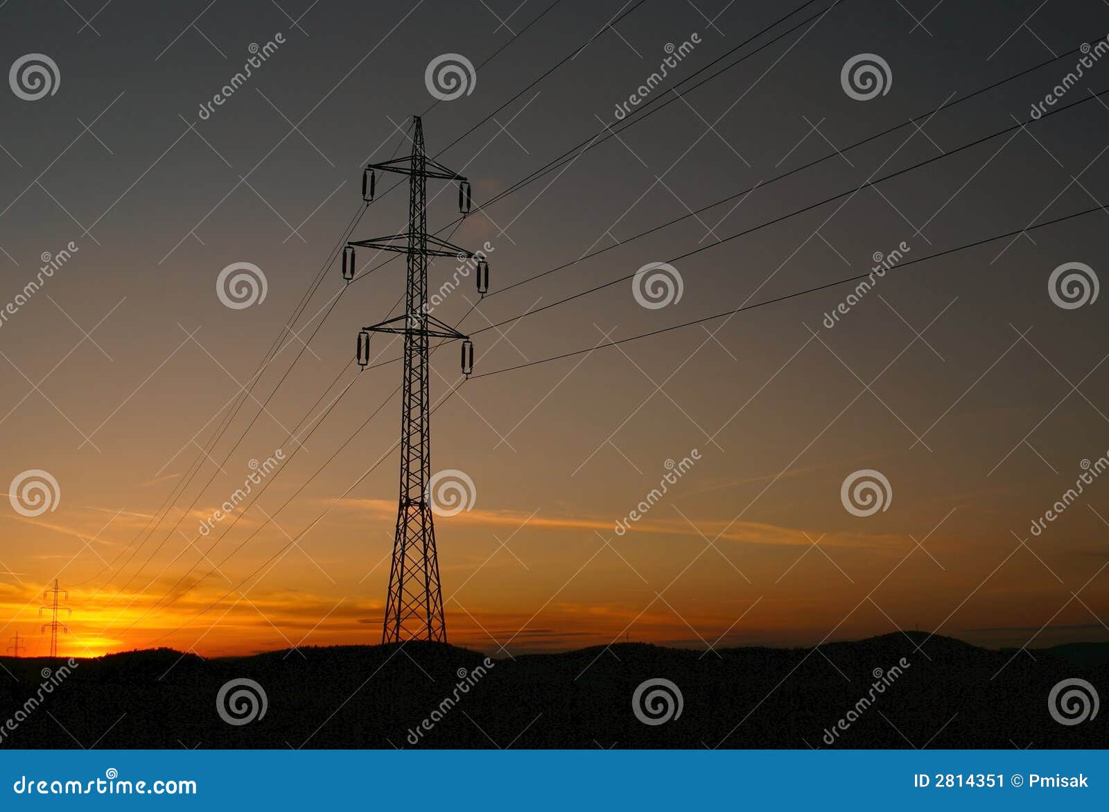 Electricity Pylons stock image. Image of built, beauty - 2814351