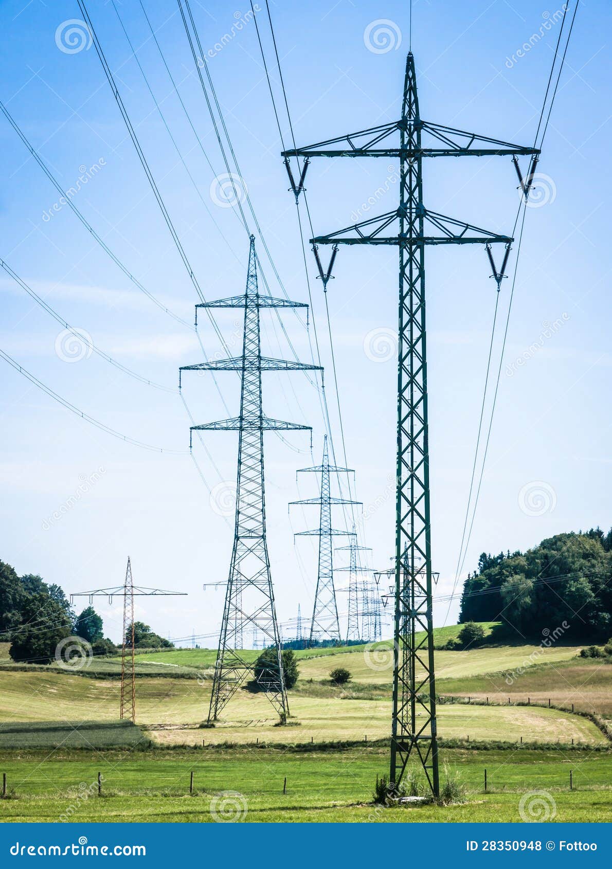 Electricity pylons stock photo. Image of energy, generation - 28350948
