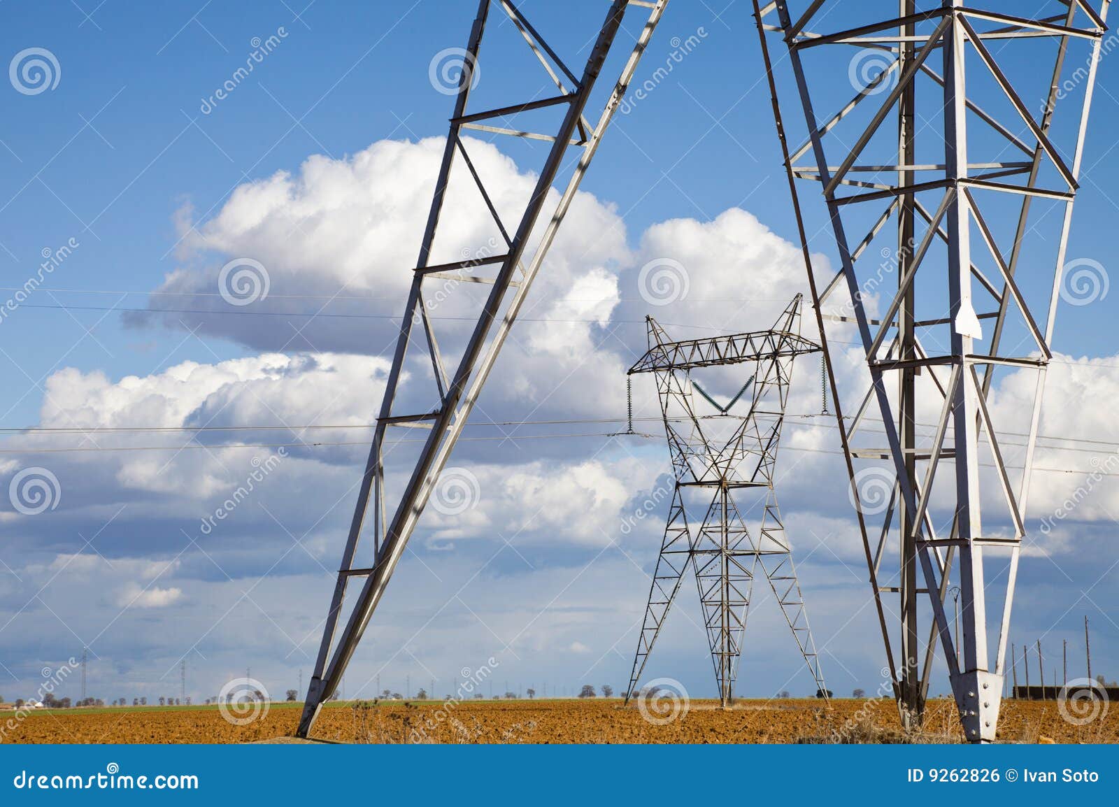 Electricity pylons stock photo. Image of outdoors, environment - 9262826