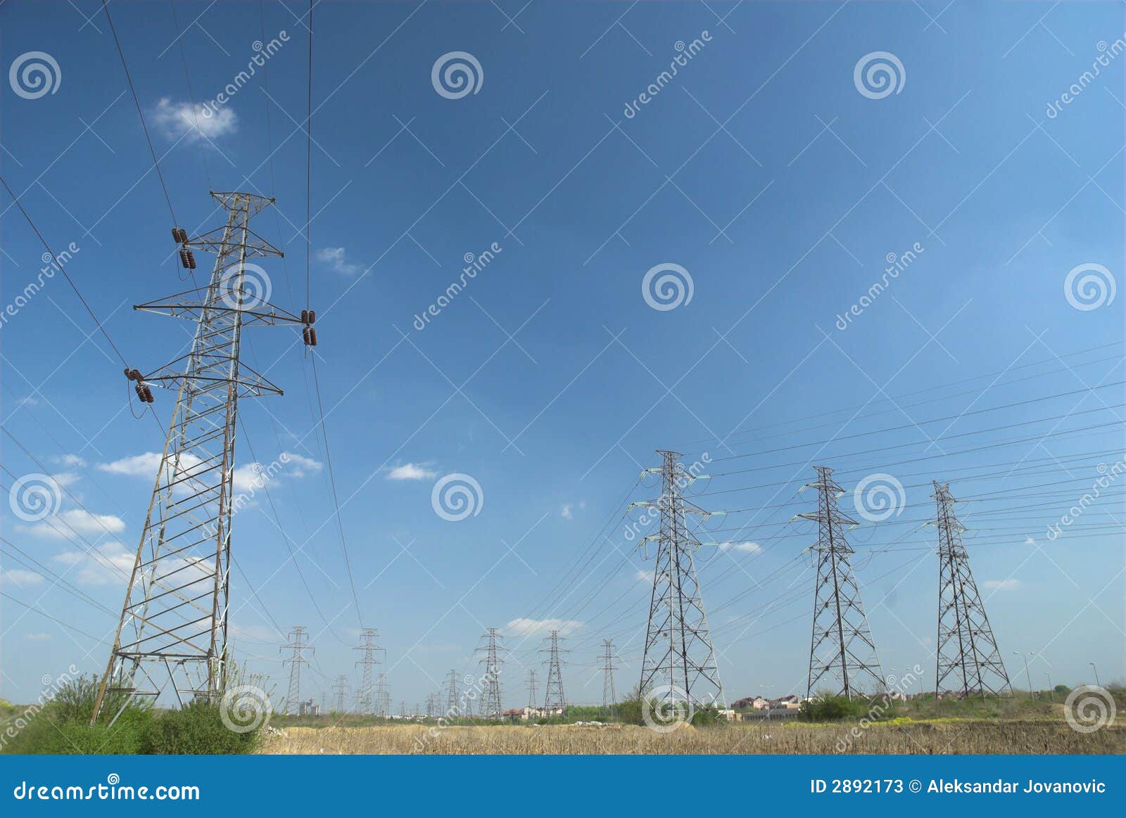 Electricity Pylons And Line Picture. Image: 2892173