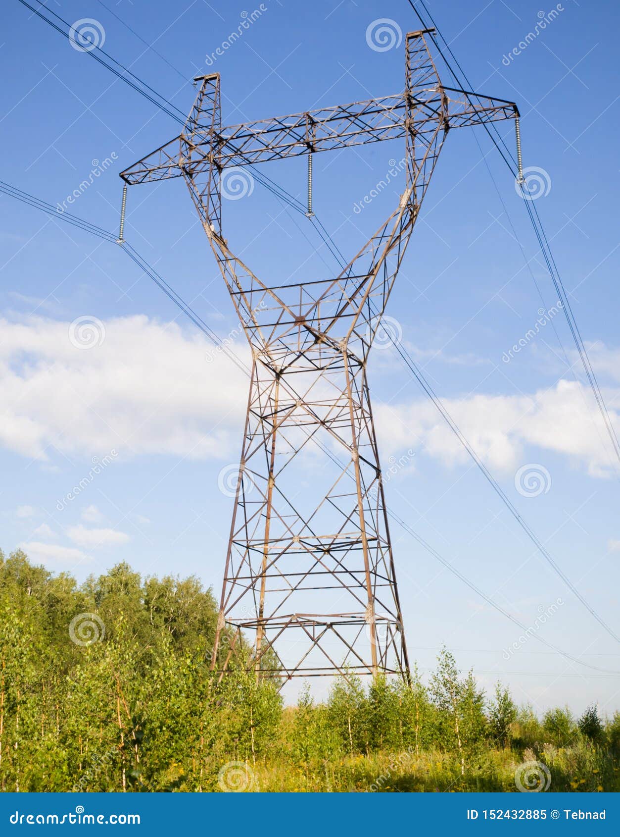 Electricity Pylons and Lines. Stock Image - Image of structure, cable ...