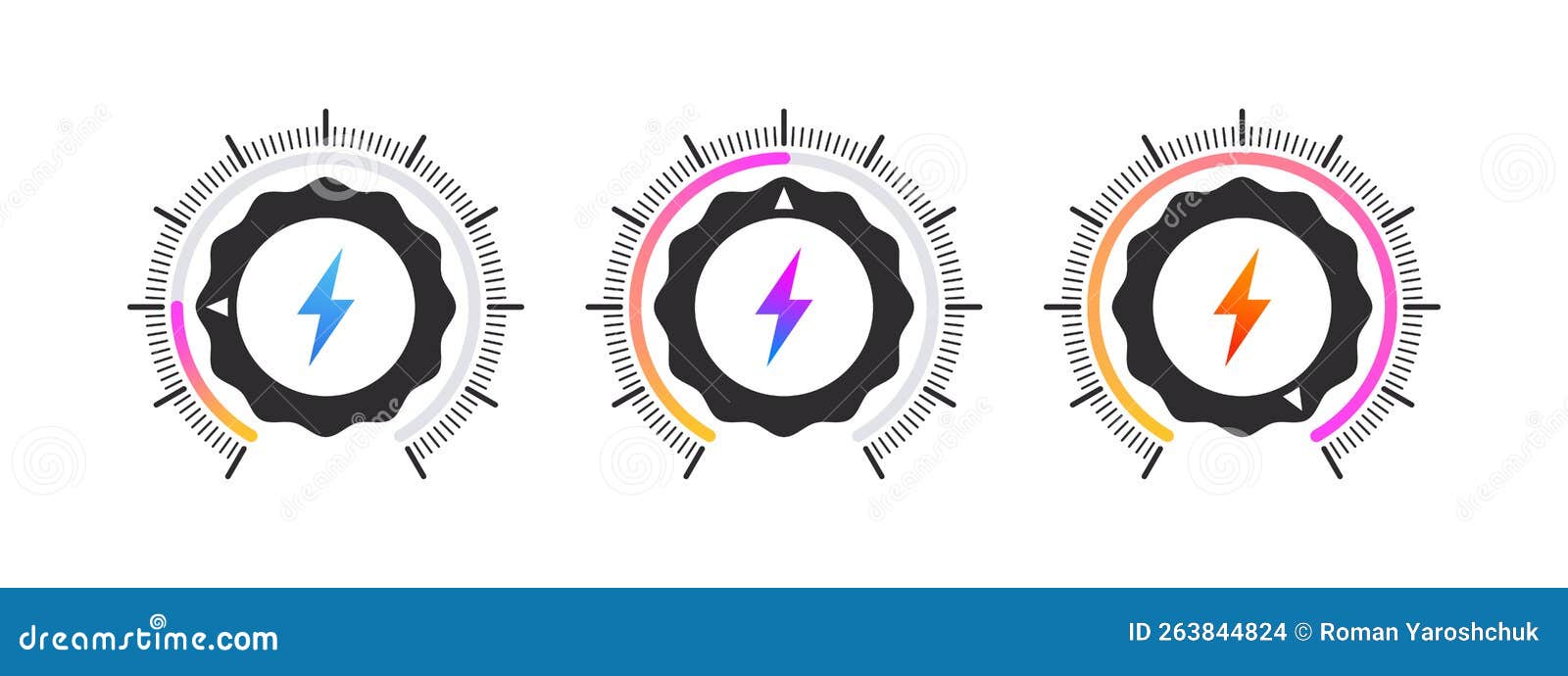 Electricity Regulator. Adjustment Dial. Control Knob or Round Dial ...