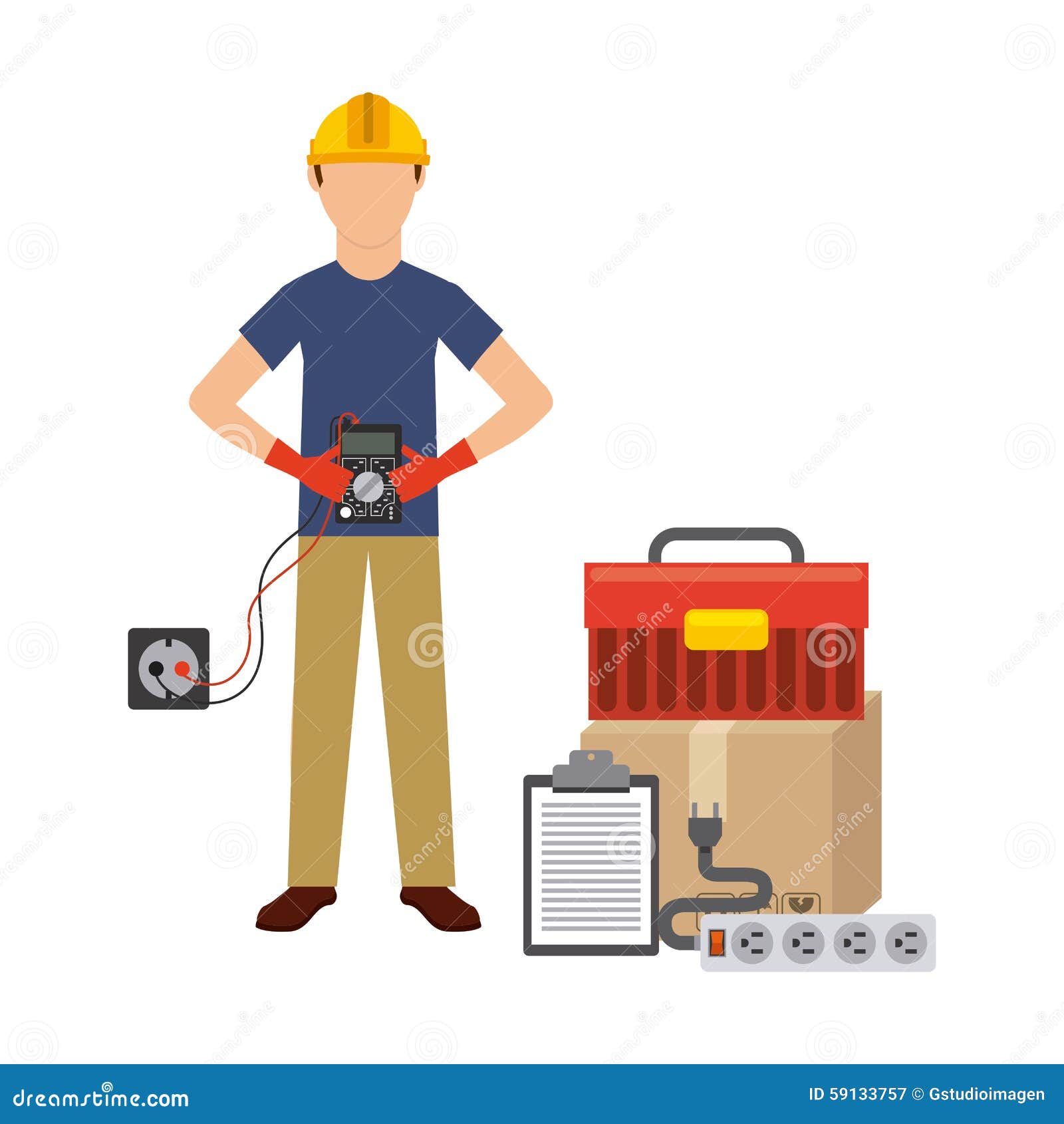 Electricity service stock vector. Illustration of infographic - 59133757