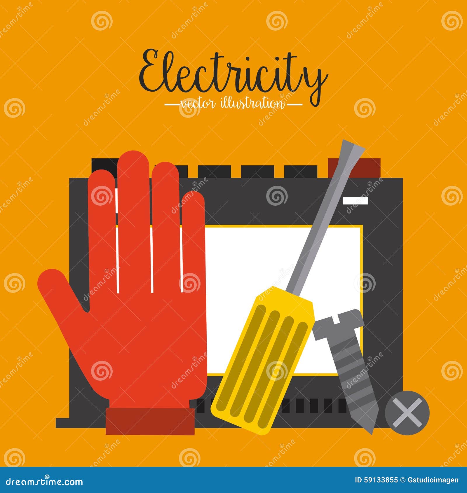 Electricity service stock vector. Illustration of isolated - 59133855