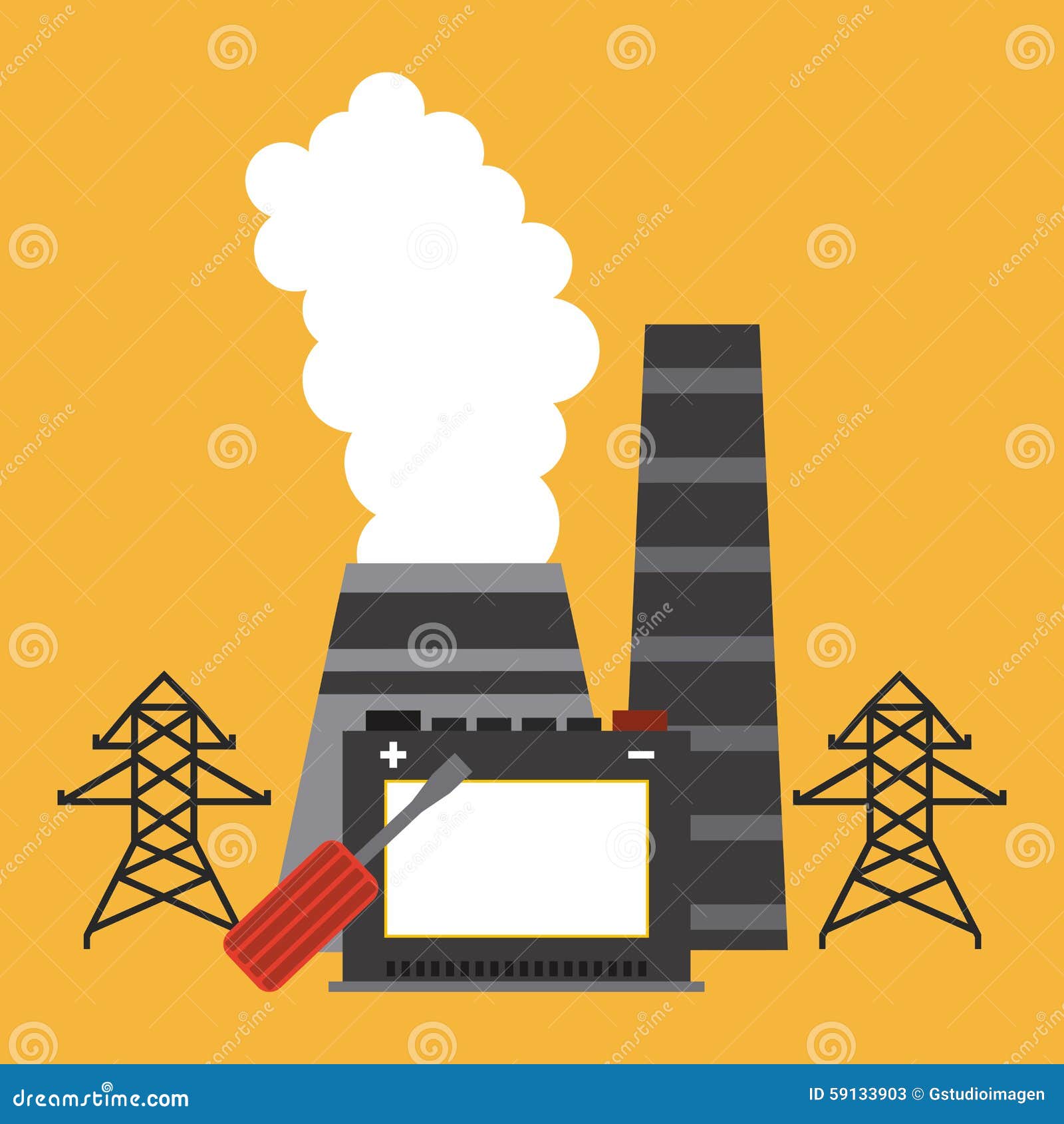 Electricity service stock vector. Illustration of business - 59133903