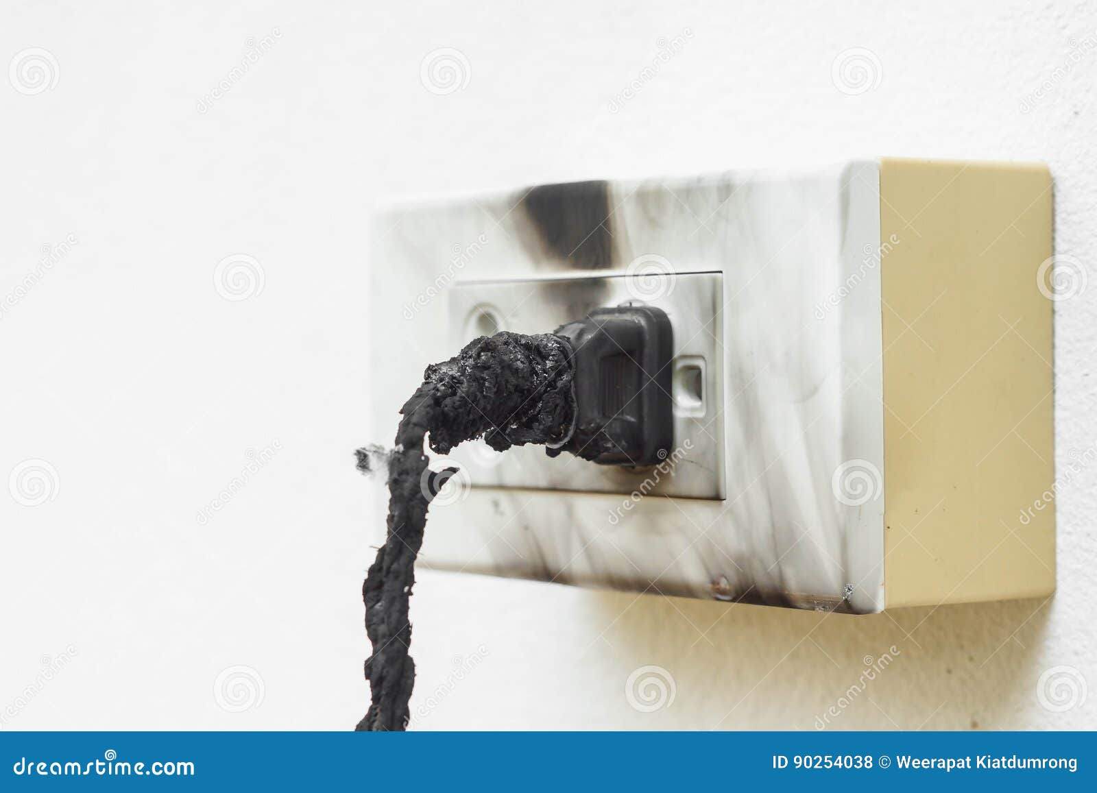 Short Circuit Causing Sparking Caused By Substandard Electrical ...