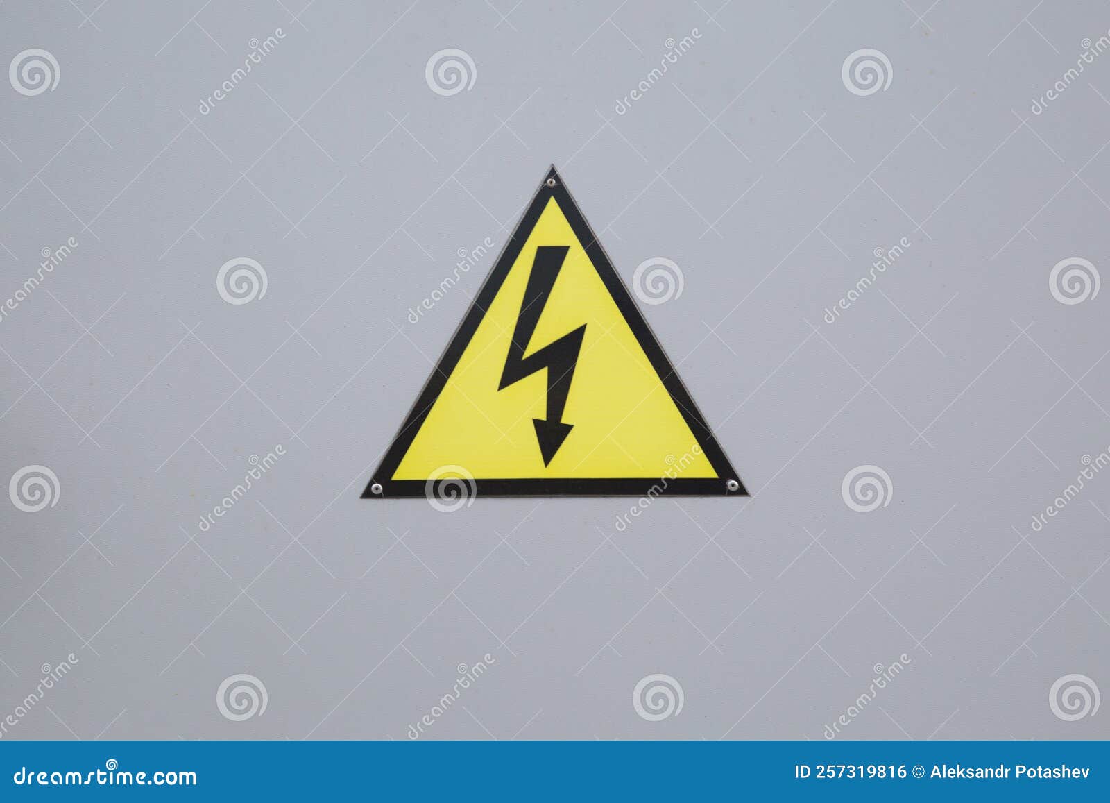 The Electricity Sign.a Shield for the Assembly of Power Lines Stock ...