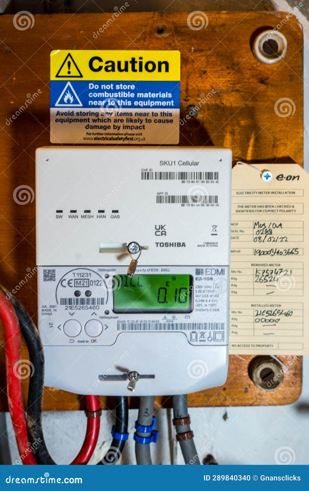 Electricity smart meter editorial image. Image of home - 289840340