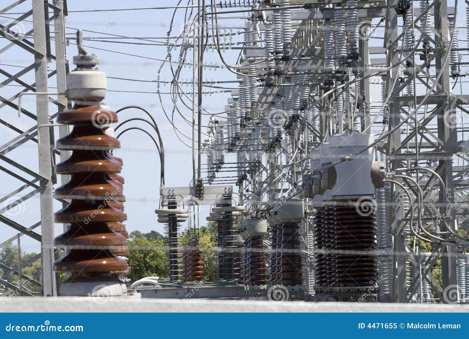 Electricity Sub-Station stock image. Image of line, alternating - 4471655