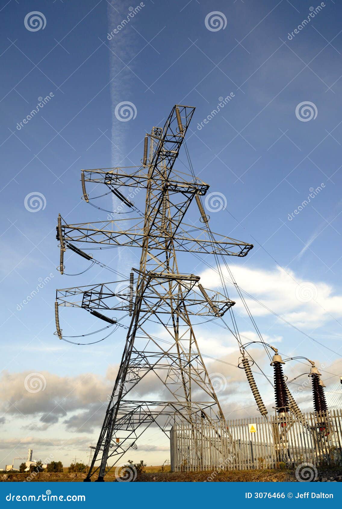 Electricity Supply Pylon stock photo. Image of power, high - 3076466