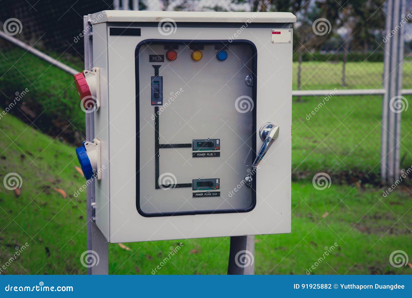 Electricity Switch Power Control Box Stock Photo - Image of background ...