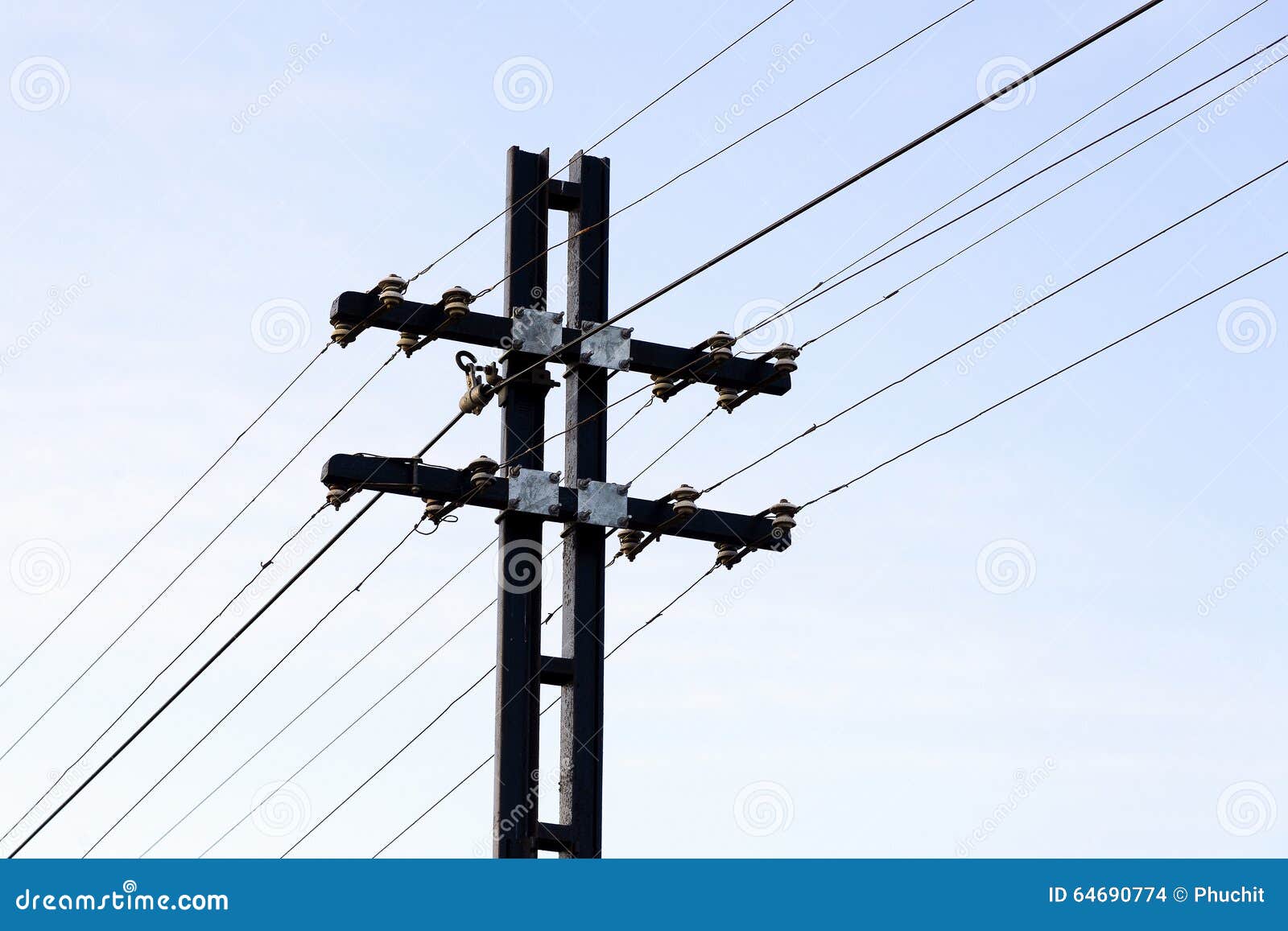 Electricity and Telecommunication Post Stock Photo - Image of ...