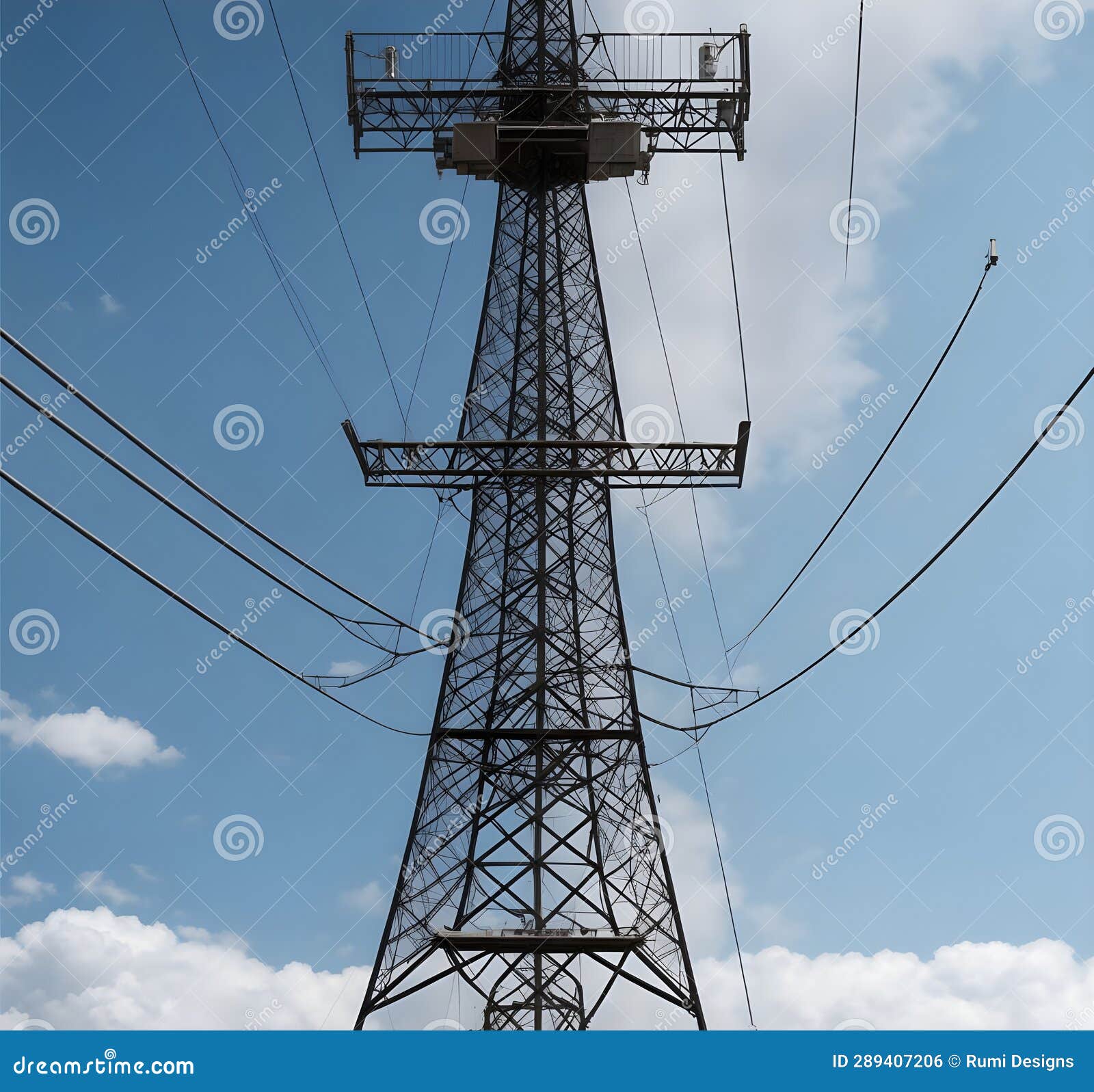 Electricity Tower Icon Vector. Transmission Tower Illustration Sign ...