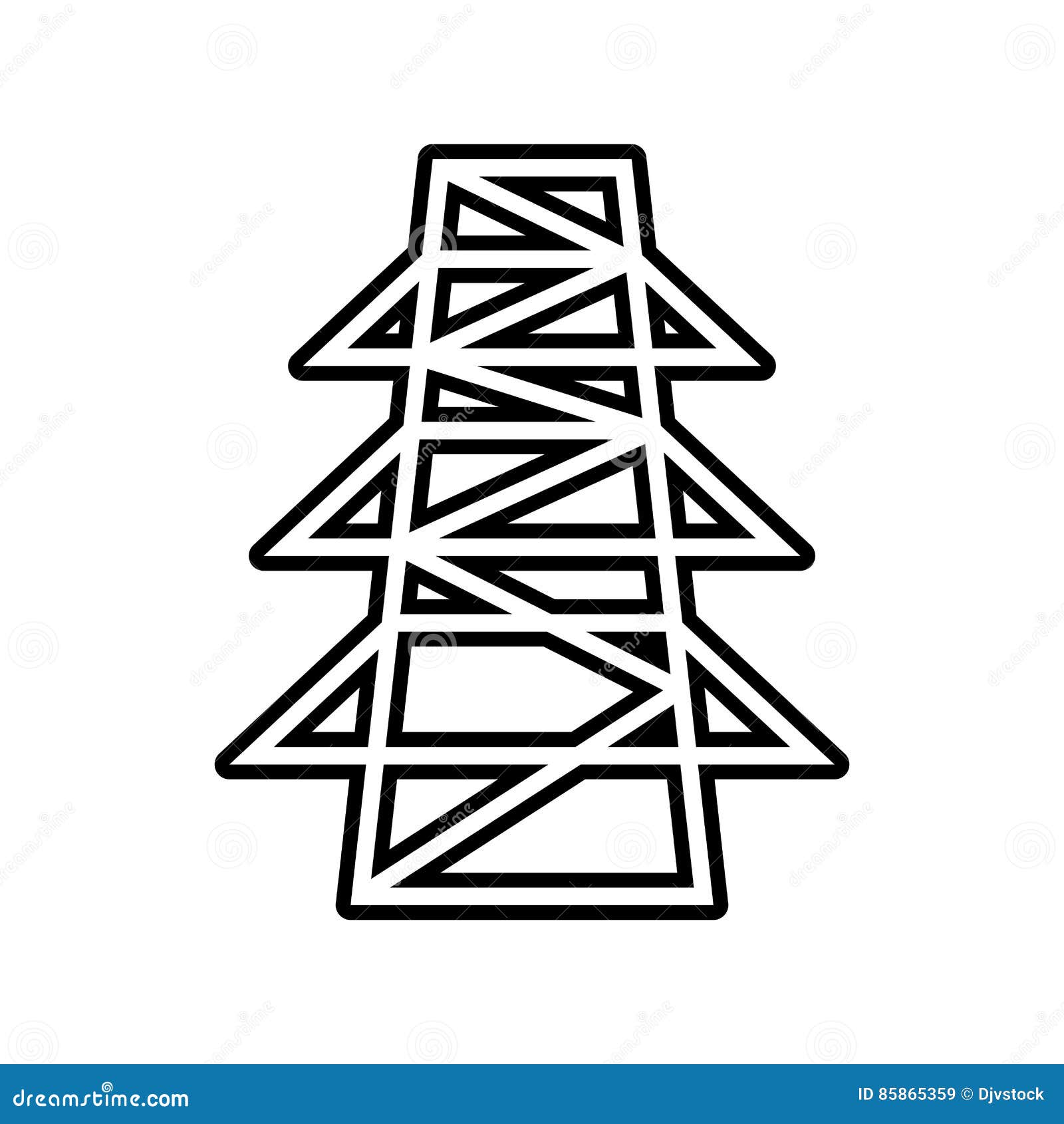 Electricity Tower Icon Vector. Transmission Tower Illustration Sign ...