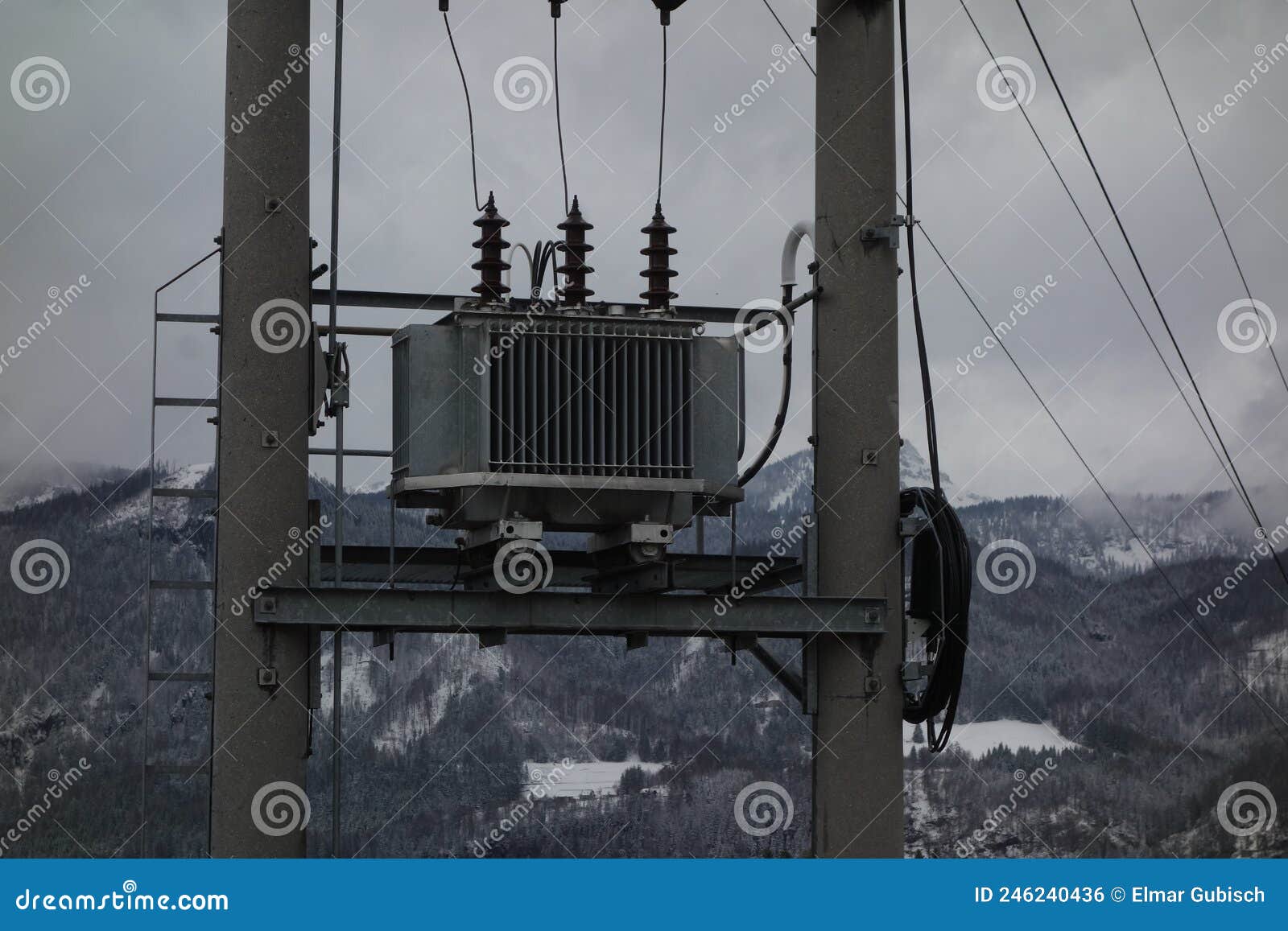 Electricity Transformer As Part of the Power Grid Stock Photo - Image ...