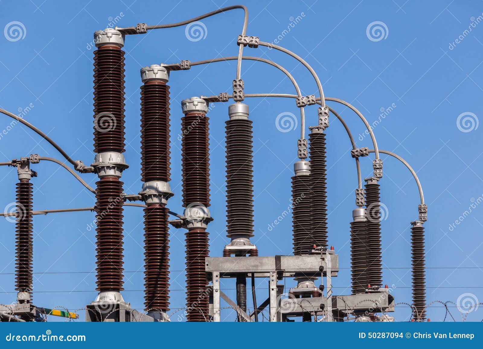 Electricity Transformer Connections Stock Photo - Image of danger ...