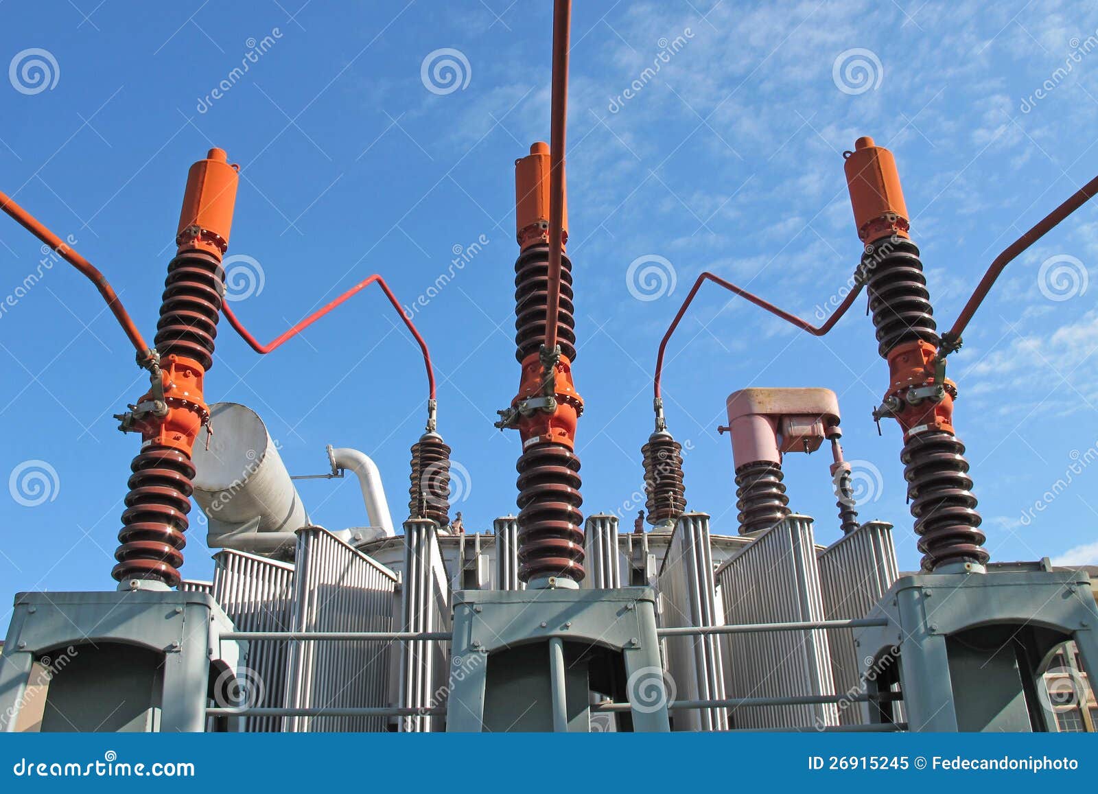 Electricity Transformer High Voltage Stock Image - Image of field ...