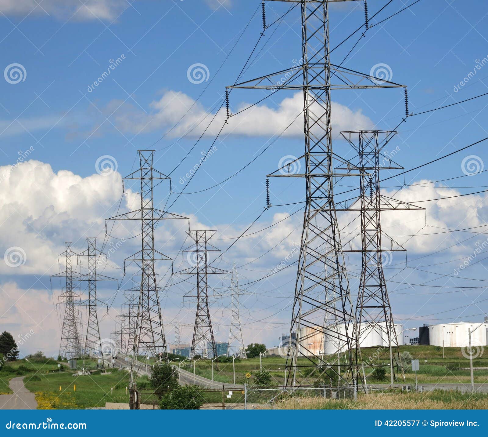 Electricity Transmission Towers Stock Image - Image of transmission ...