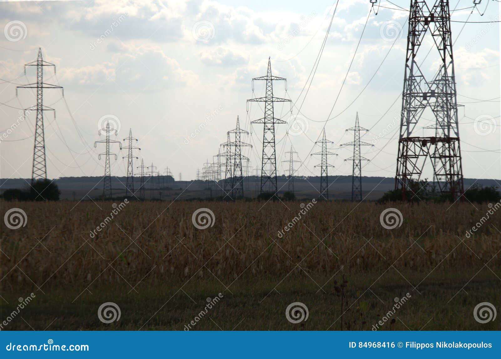 Electricity Transport Pylons Stock Photo - Image of electrics ...