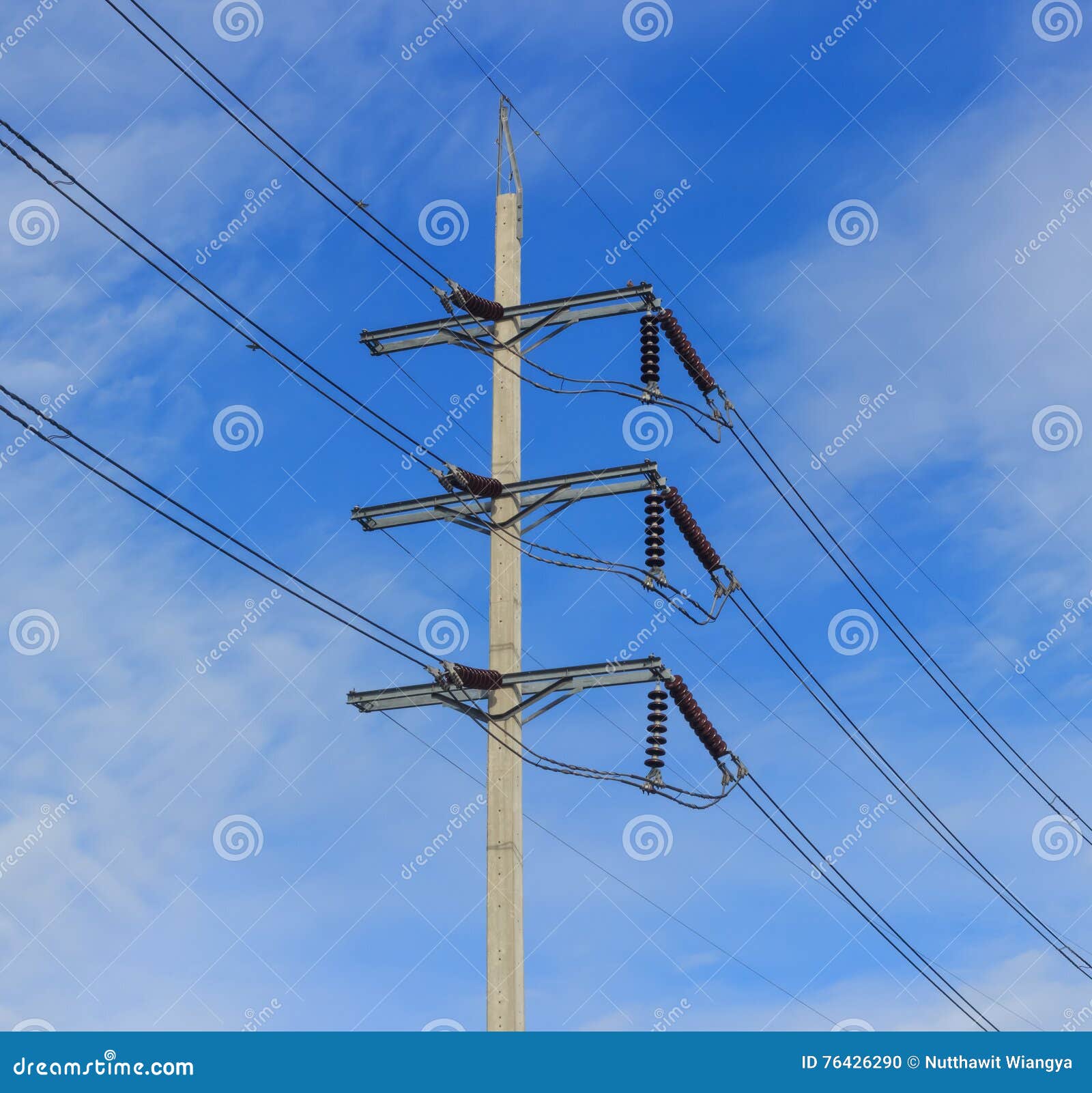 Electricity Transportation Line Stock Photo - Image of power, metal ...