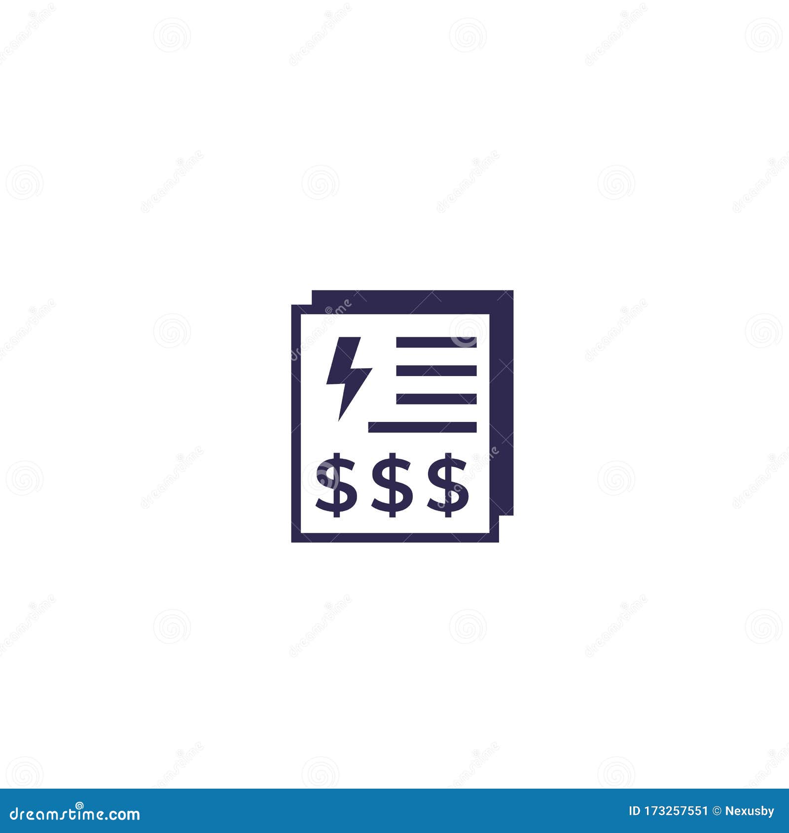 Electricity Utility Bills, Payments Icon Stock Vector - Illustration of ...