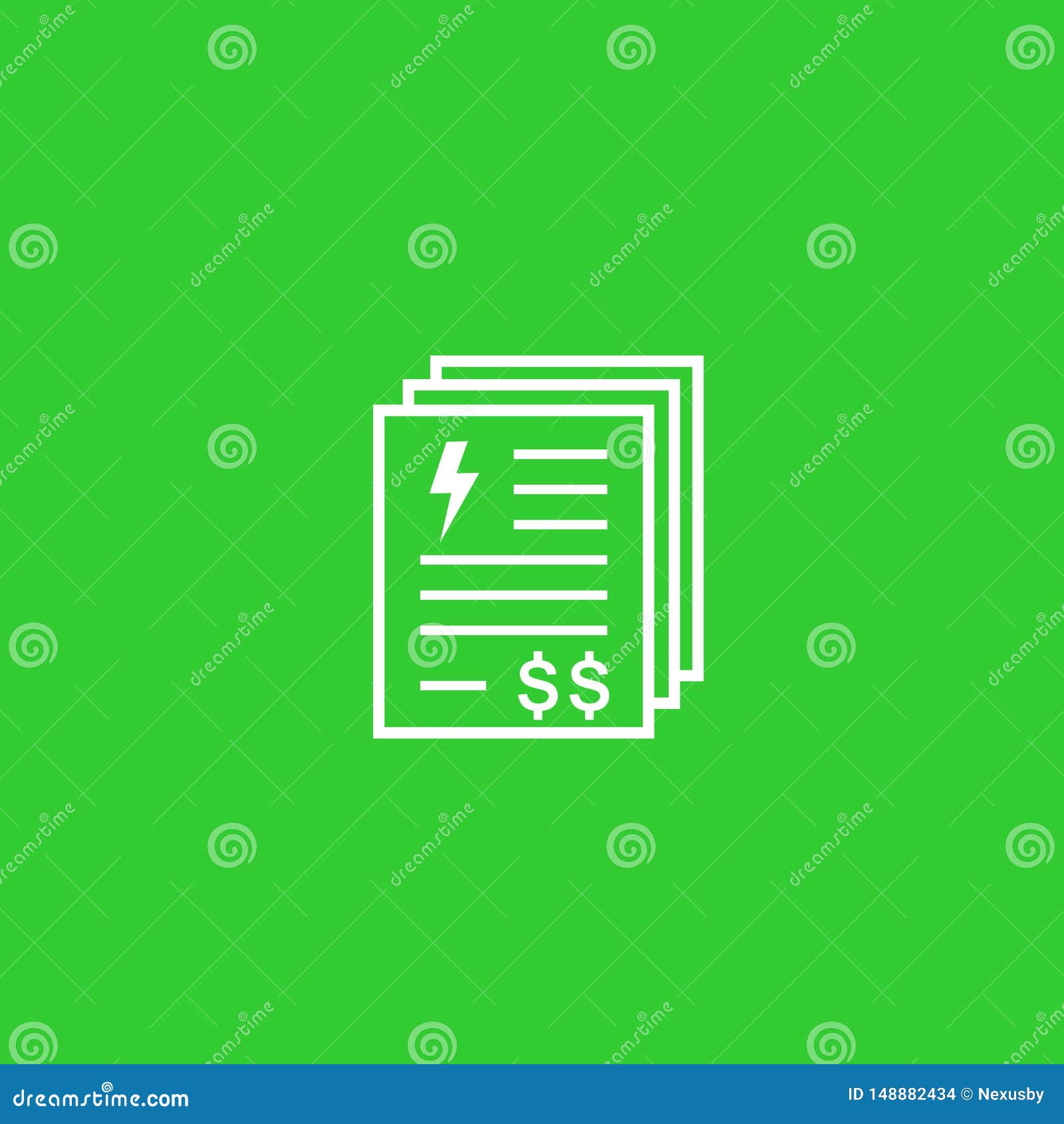 Electricity Utility Bills and Payments Vector Icon Stock Vector ...