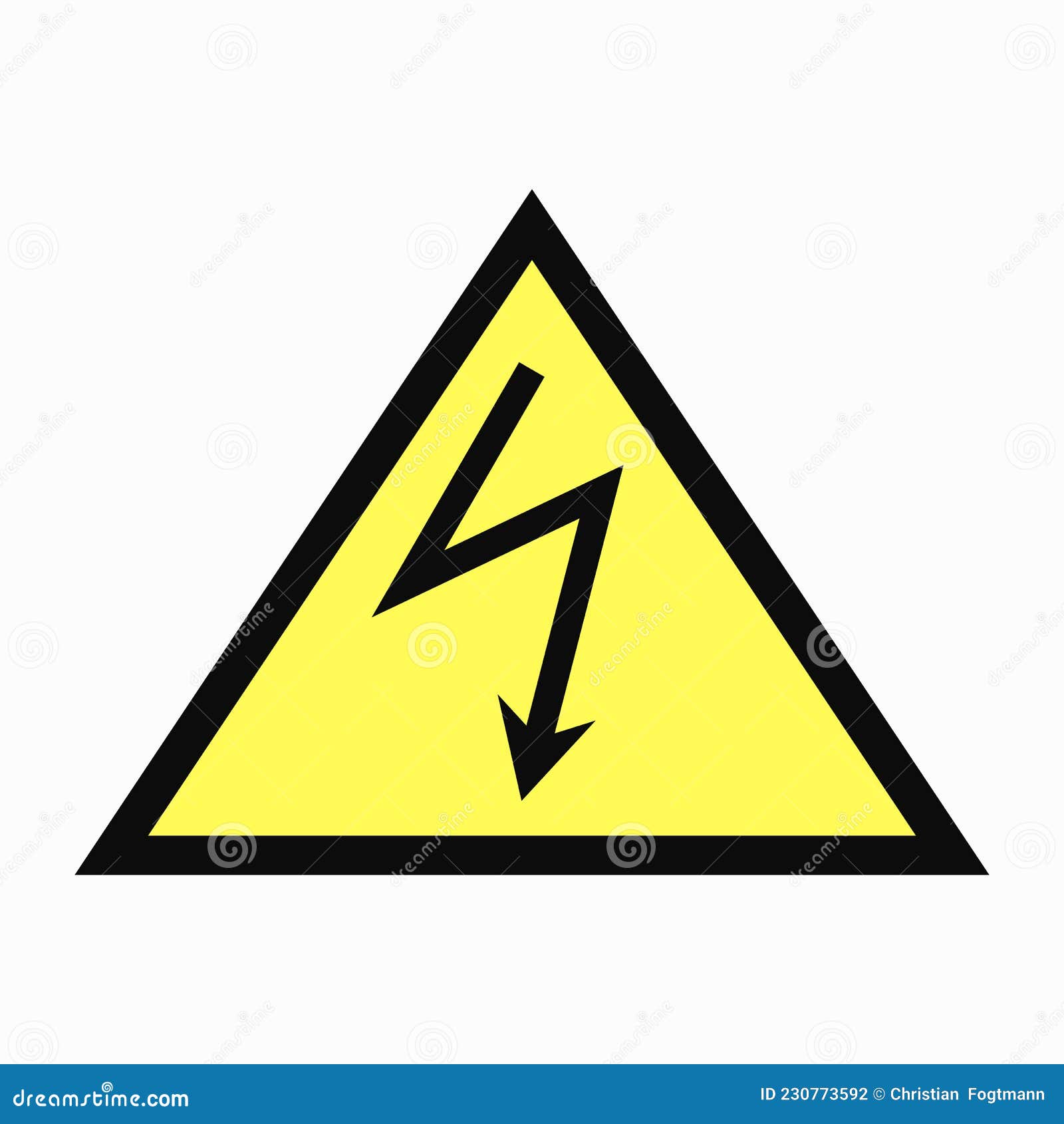 Electricity Warning Symbol. Vector Illustration | CartoonDealer.com ...