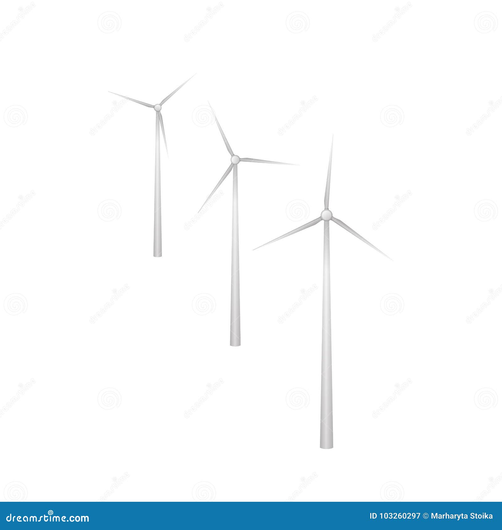 Electricity windmill. stock vector. Illustration of generation - 103260297