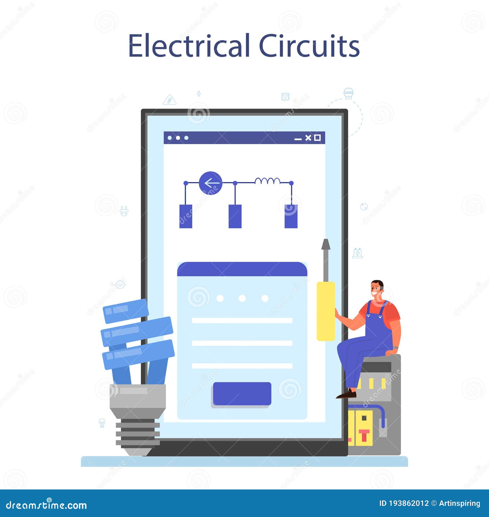 Electricity Works Service Online Service or Platform. Professional ...