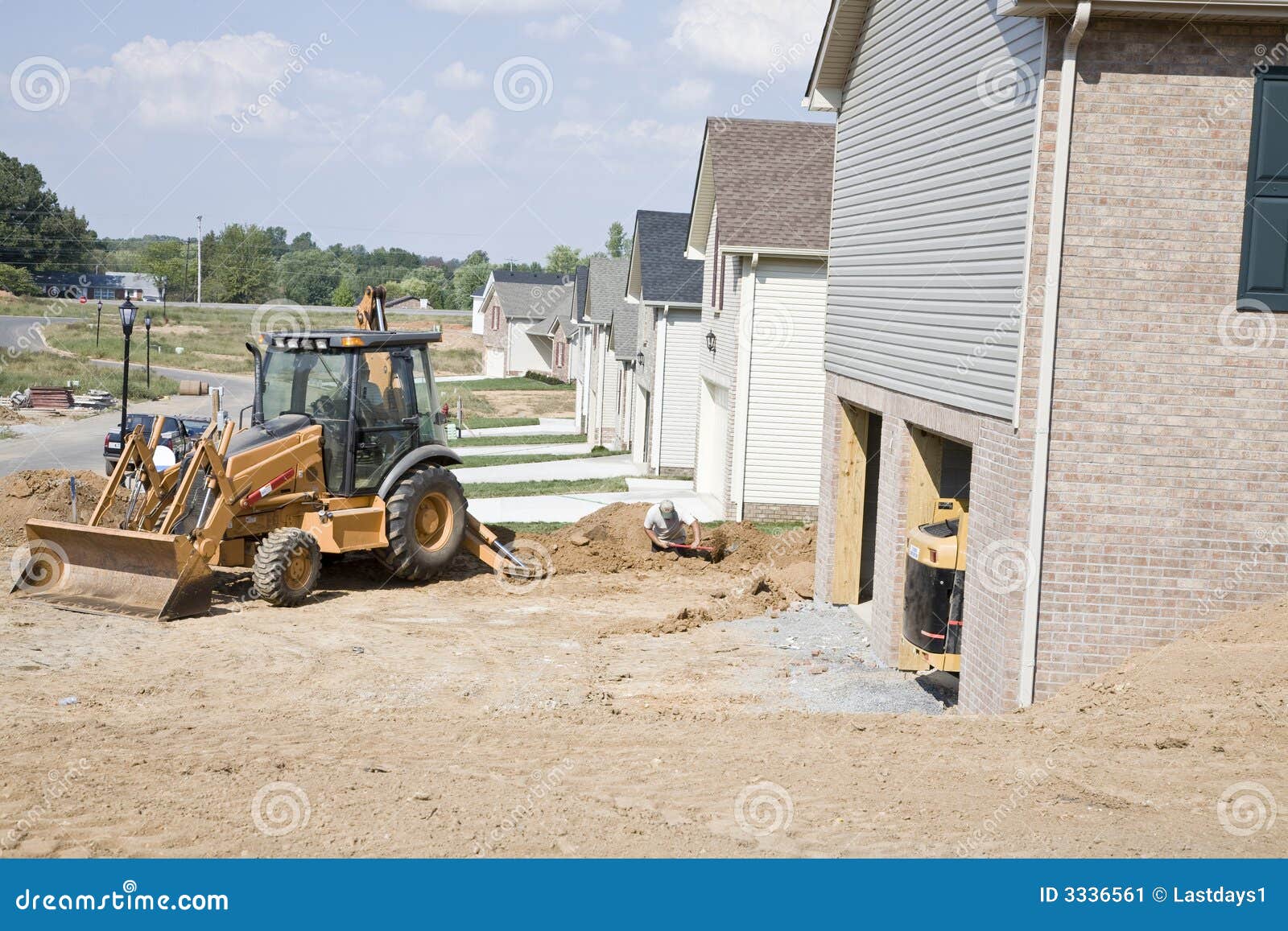 Digging Of A Big Electricity Cable Trench Royalty-Free Stock ...