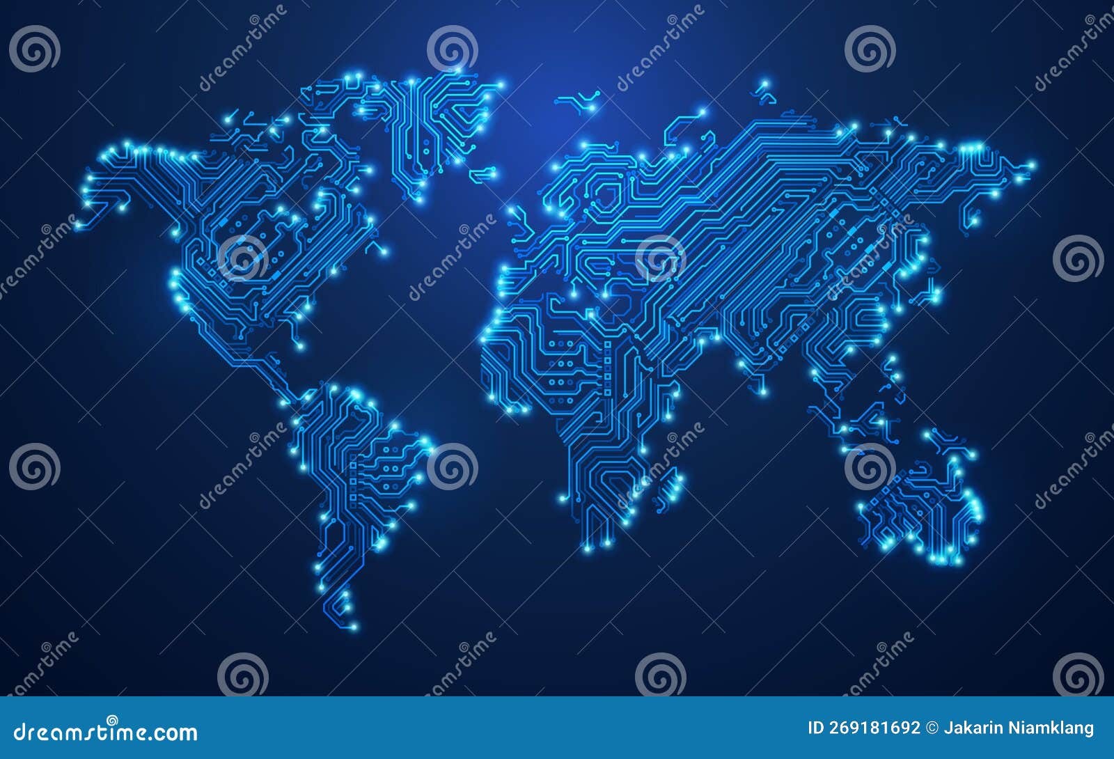 ElectricWorld stock vector. Illustration of network - 269181692